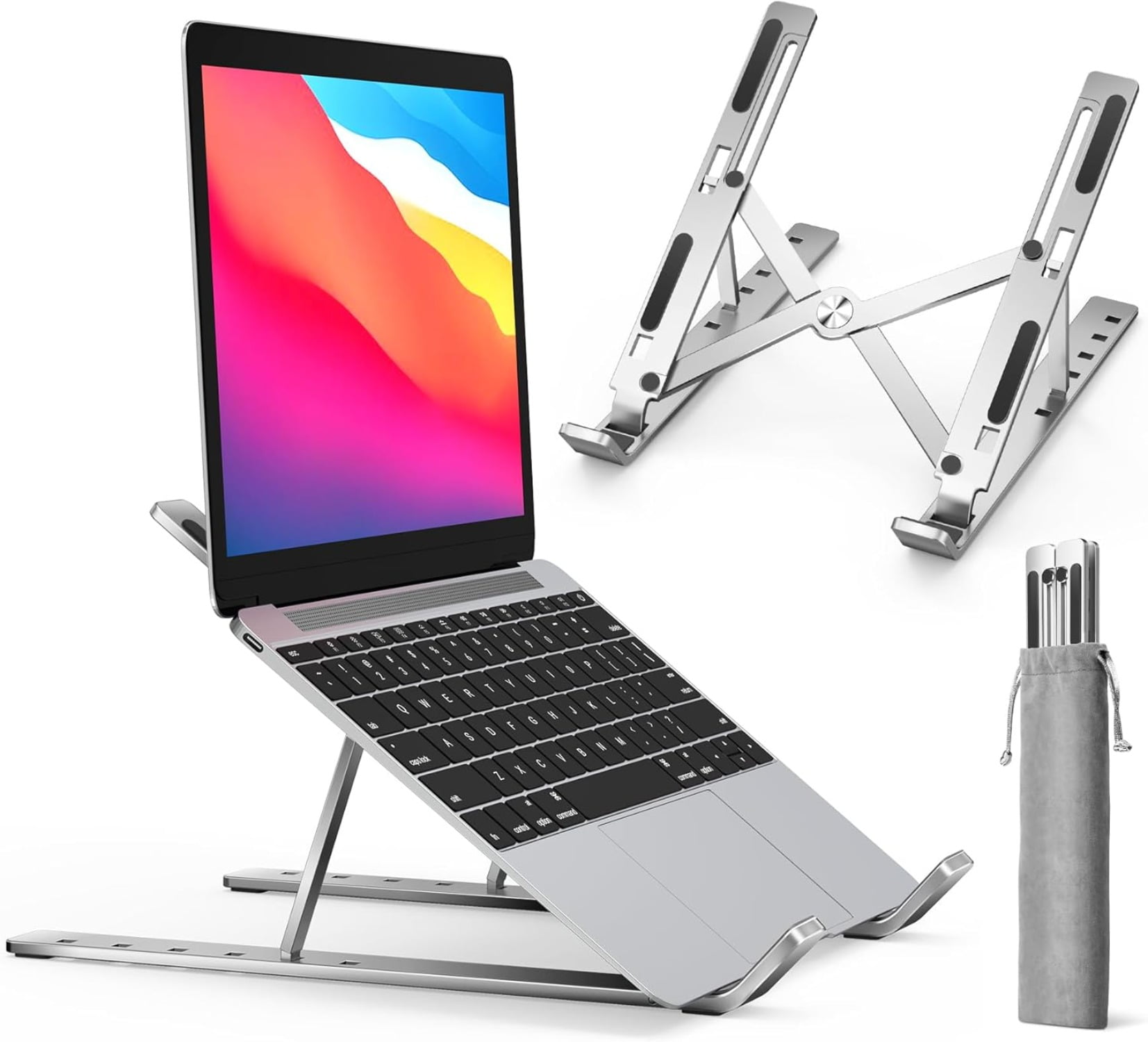 Laptop Stand, Laptop Holder Riser Computer Tablet Stand, 6 Angles ...
