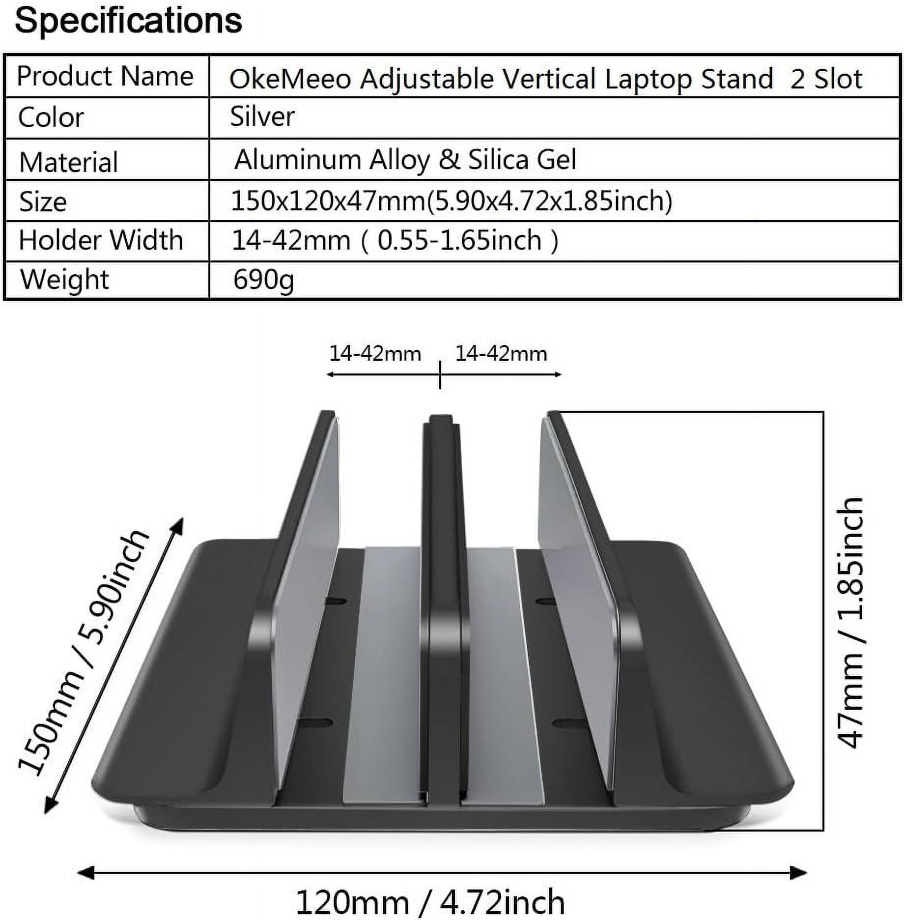 Laptop Stand, Updated Dock Version Adjustable Desktop Holder for All ...