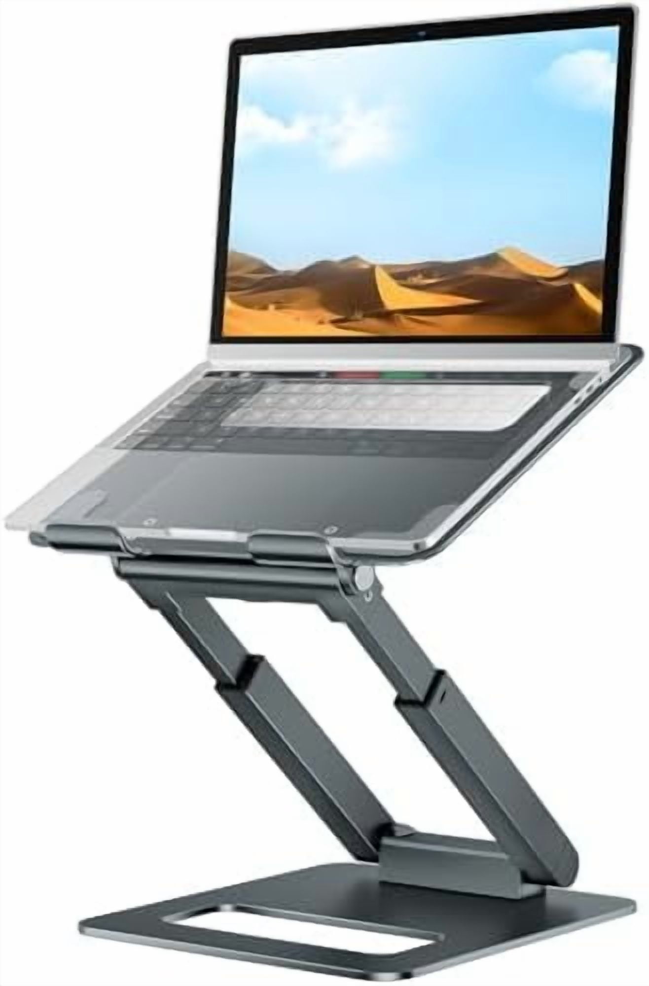 Laptop Stand for Desk Adjustable Height, Telescopic Computer Stand with ...