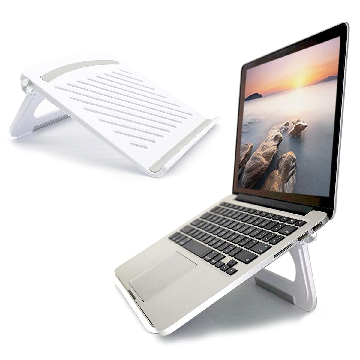 Laptop Stand for Desk Stable Foldable Adjustable Multi-Angle Computer ...
