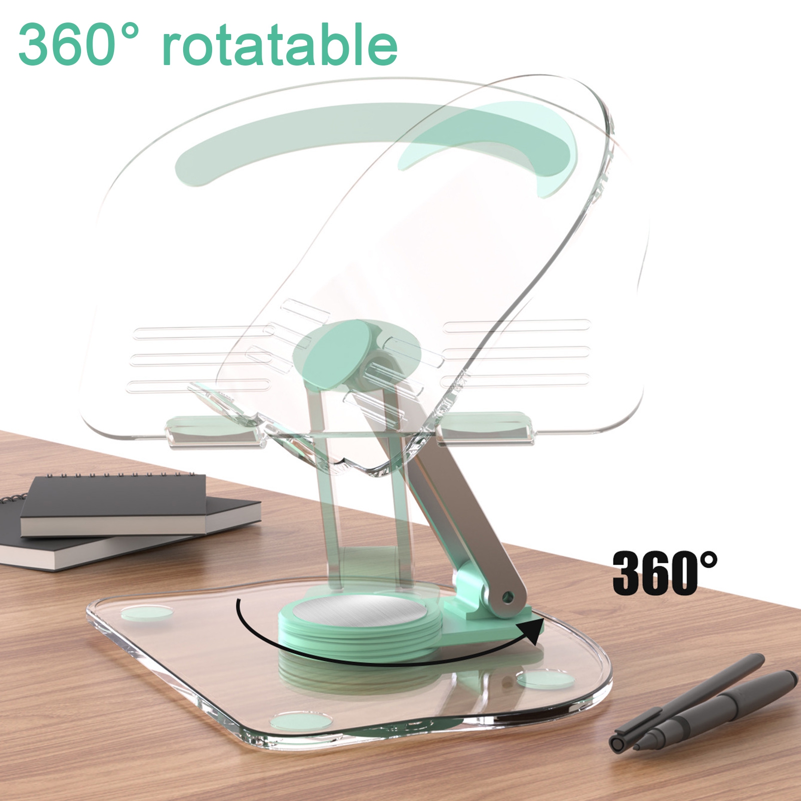 Oiur Laptop Stand with 360-Degree Rotating Base, Strong Load-Bearing ...