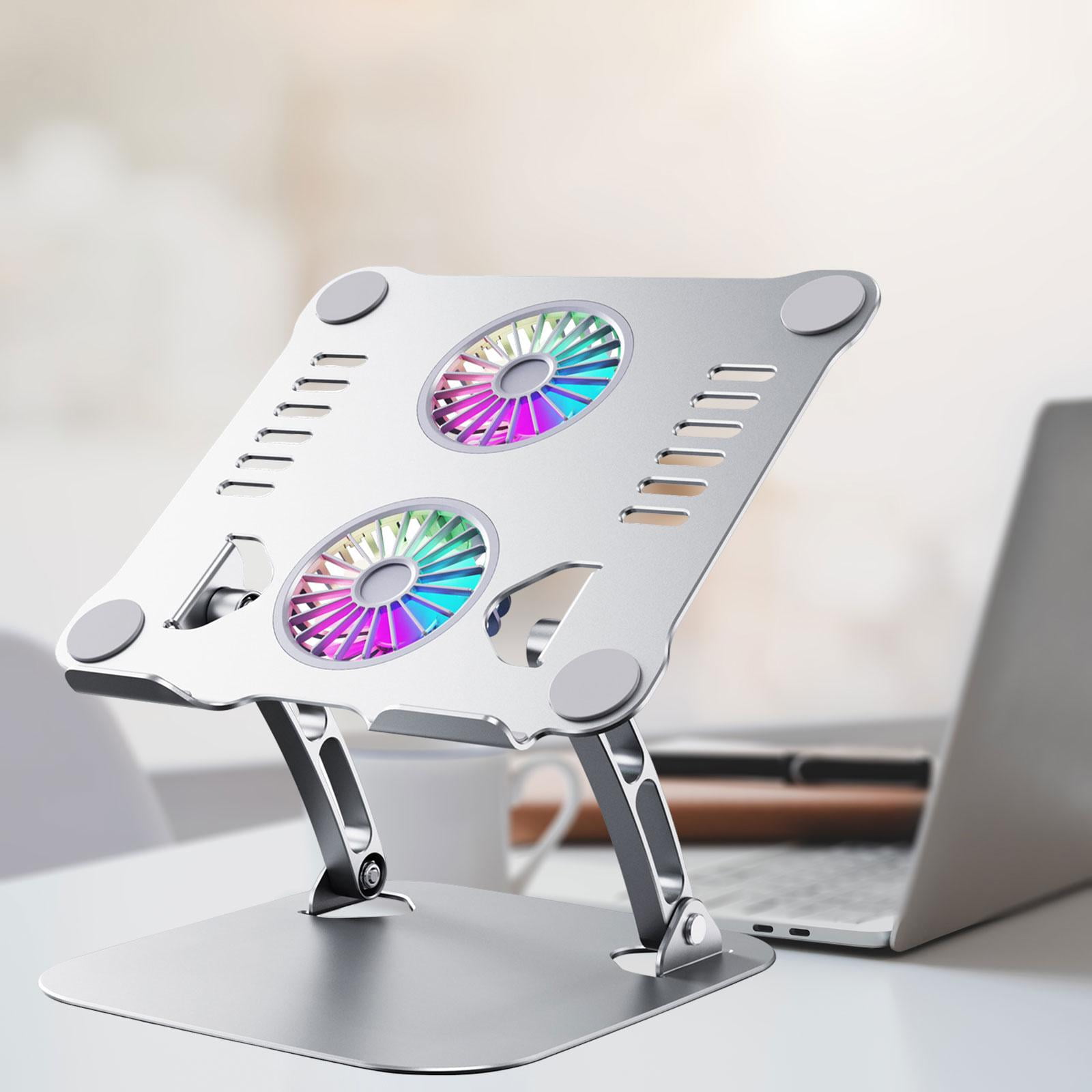 Laptop Stand with Cooling Fan, Laptop Ergonomic Adjustable Metal Mount ...