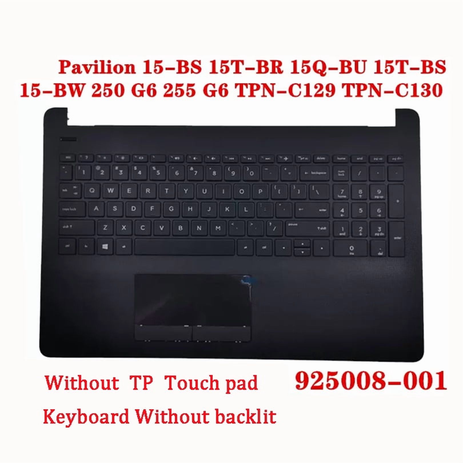 Laptop Top Case C Cover For 15-BS 15T-BR 15Q-BU BW 250 255 G6 TPN-C129 ...