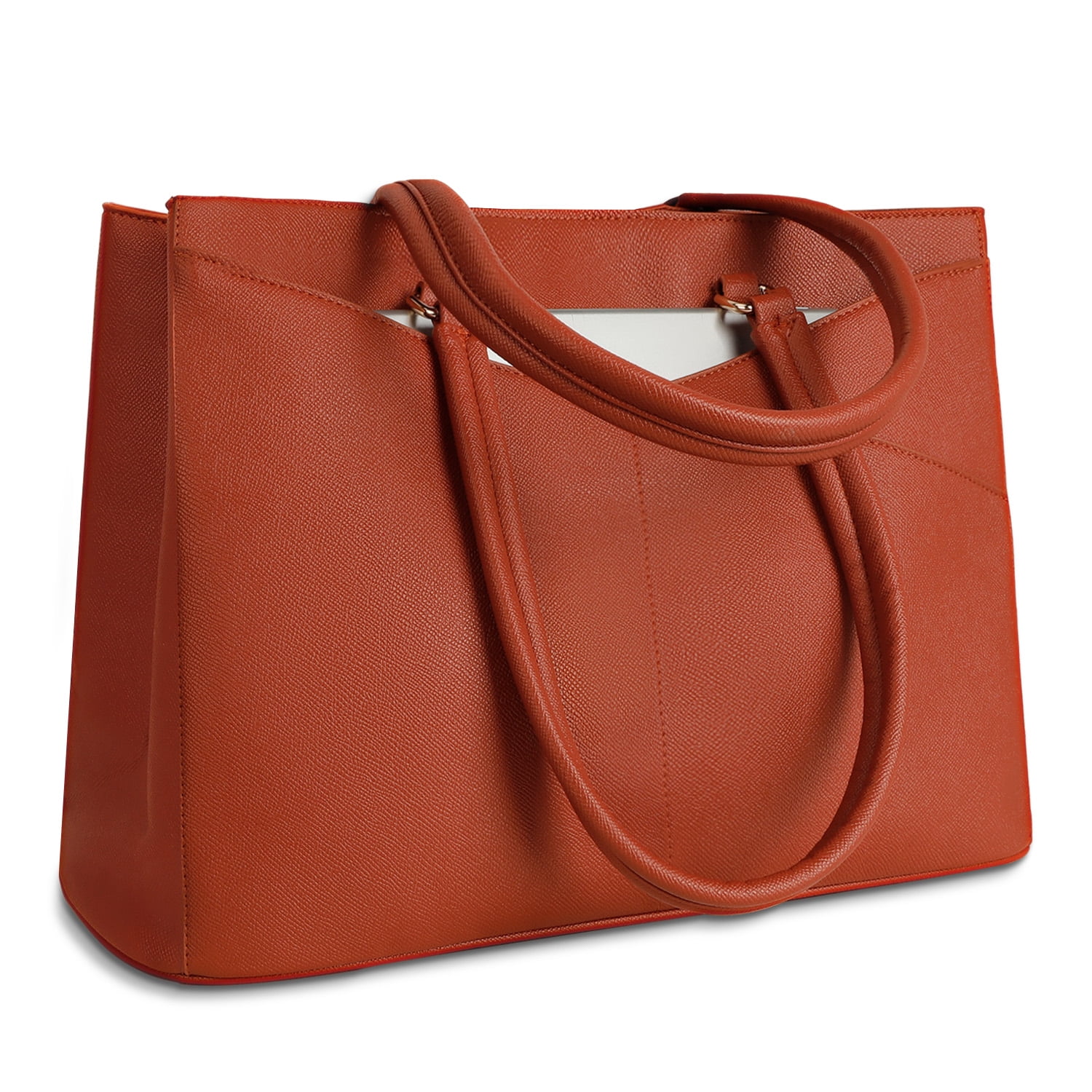 Cshidworld 15.6 Inch Leather Laptop Tote Bag for Women, Waterproof ...