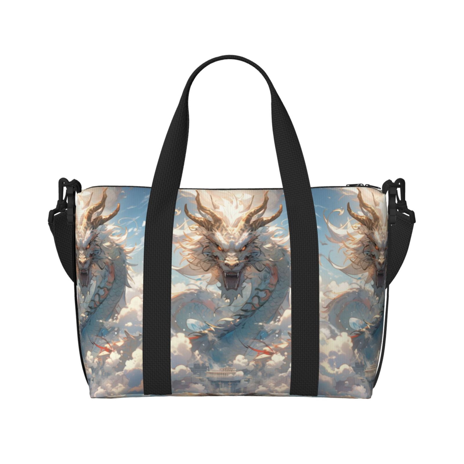 Laptop Tote Bag for Women Work - Cool Cloud White Dragon Gym Bag for ...