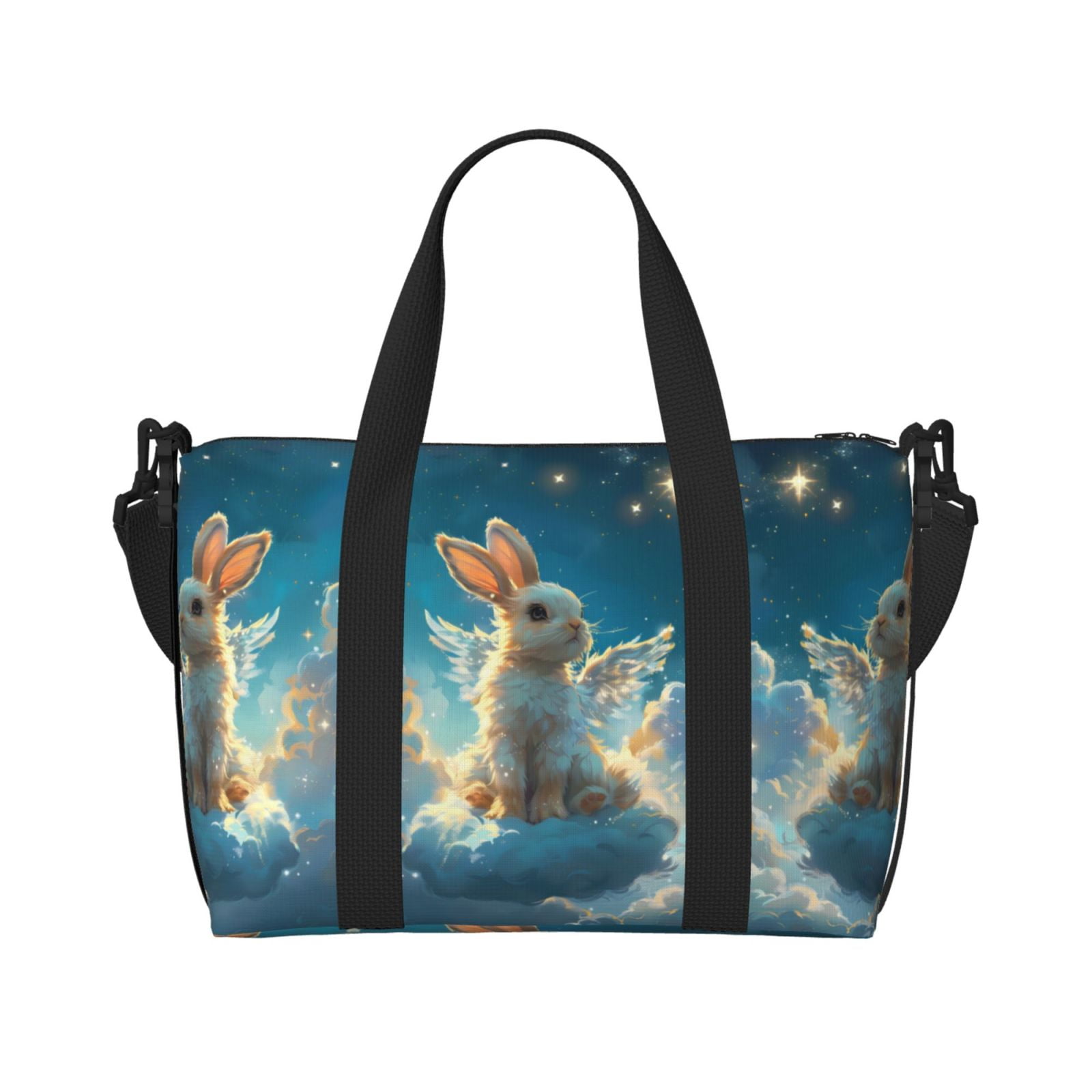 Laptop Tote Bag for Women Work - Cute Angel Winged Rabbit Gym Bag for ...
