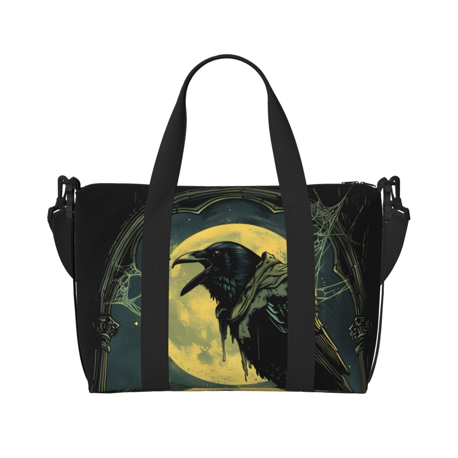 Laptop Tote Bag for Women Work - MoonNight Sky Crow Gym Bag for Women ...