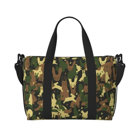 Laptop Tote Bag for Women Work - Rabbit Green Camouflage Gym Bag for ...