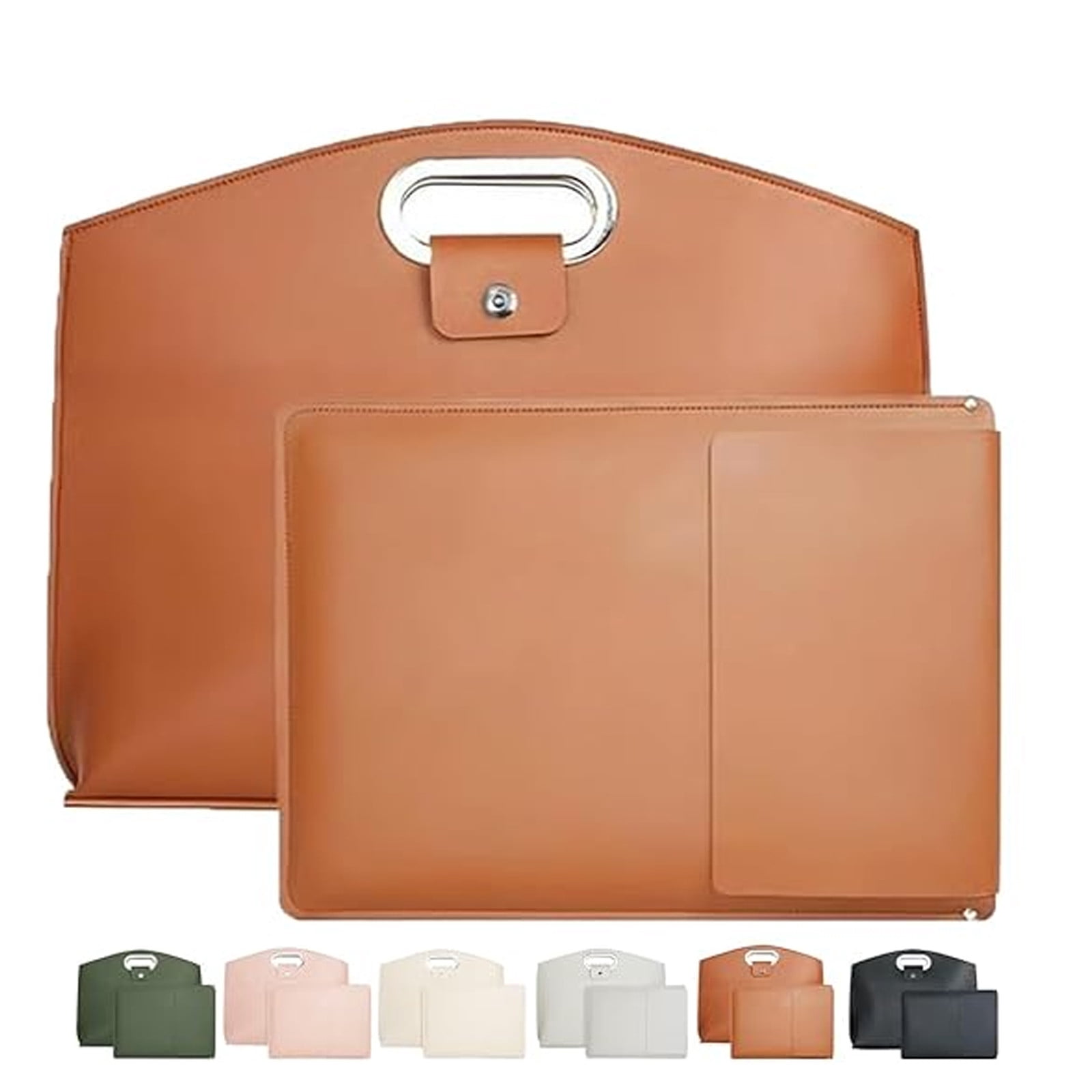 Laptop Tote Bag for Women, Leather Work Bag Set, Waterproof Commuter ...