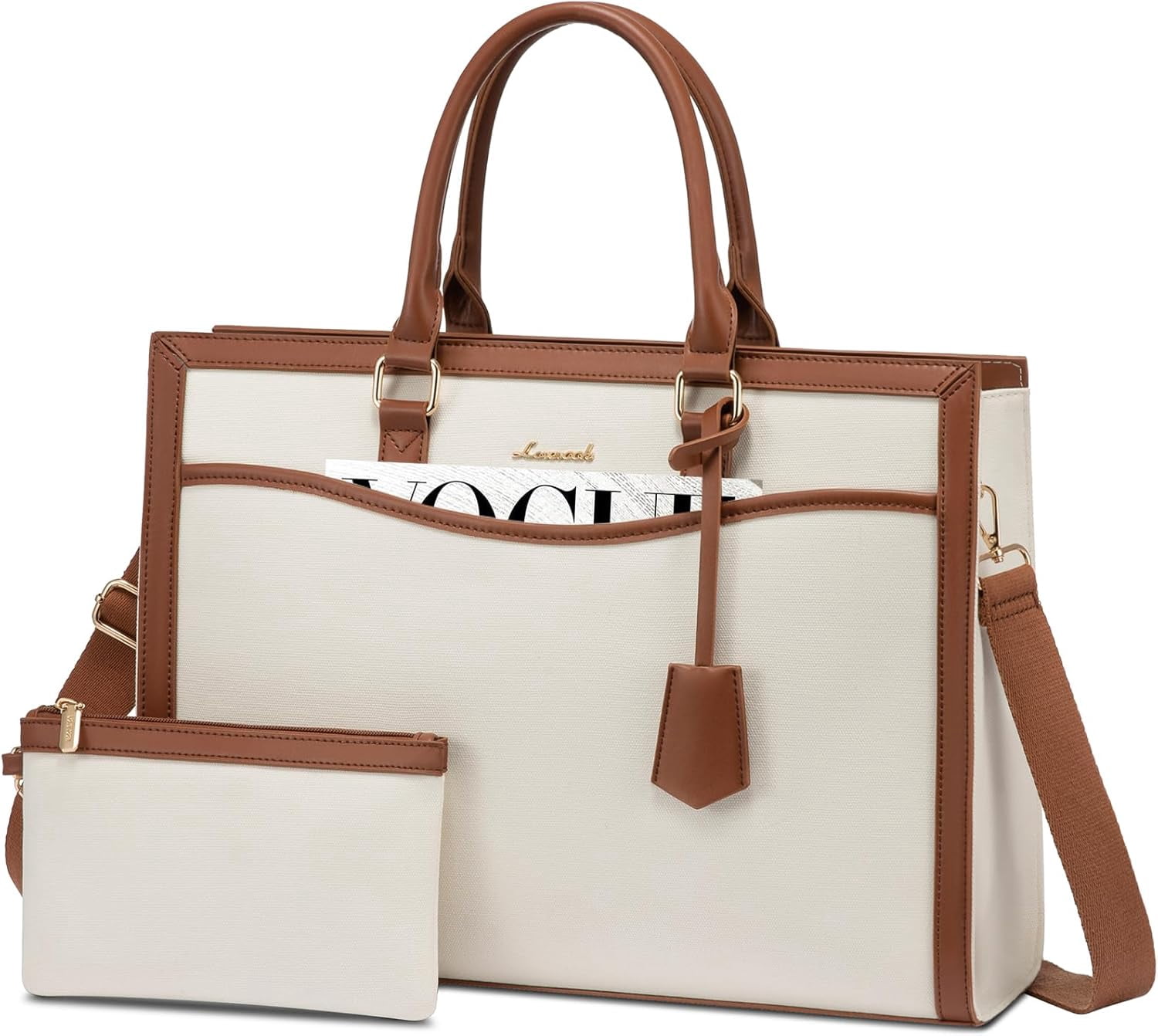 Laptop Tote Bag for Women, Office Work Bag Briefcase Fit for 15.6 Inch ...