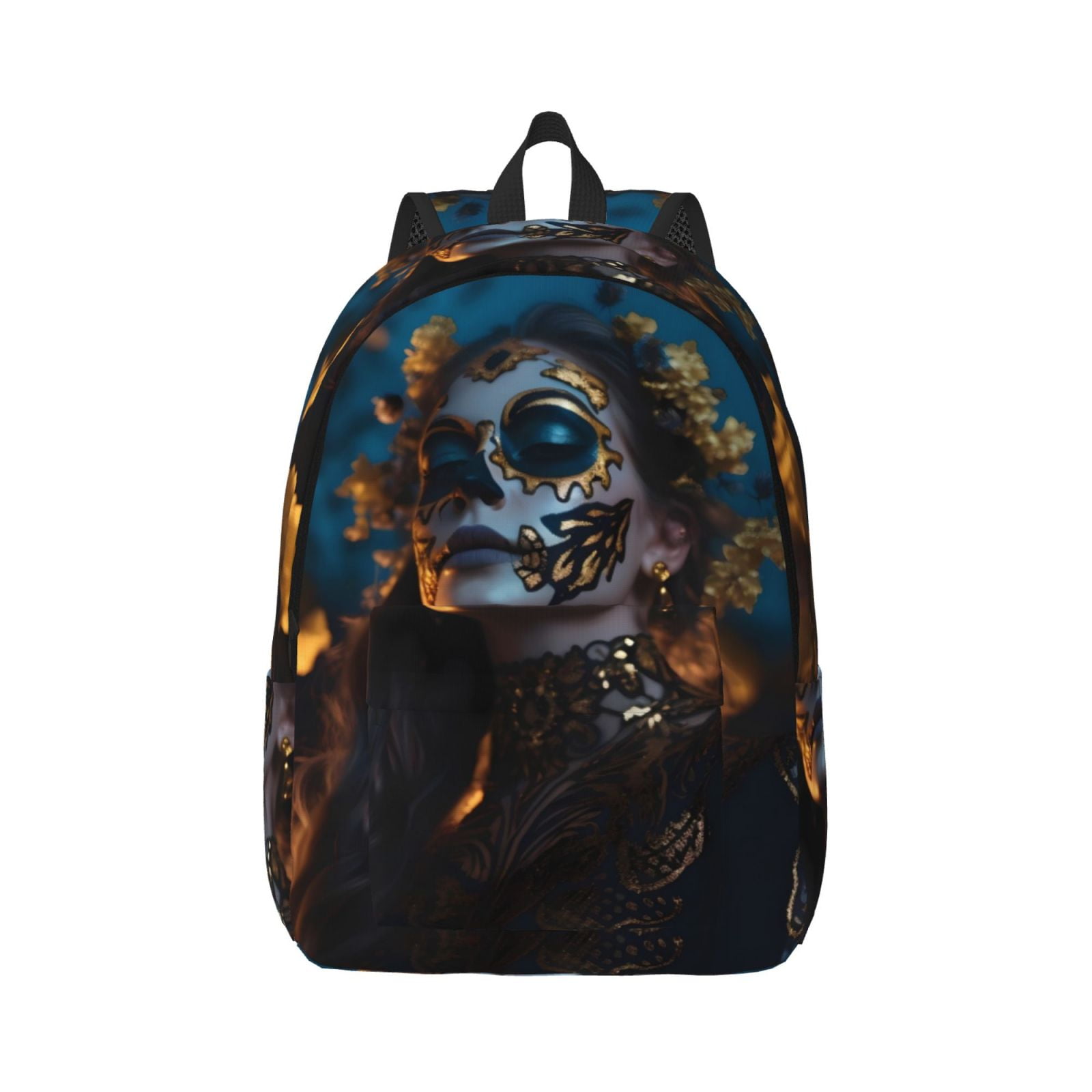 Laptop Travel Backpack Black and Gold Woman Lightweight Backpack for ...