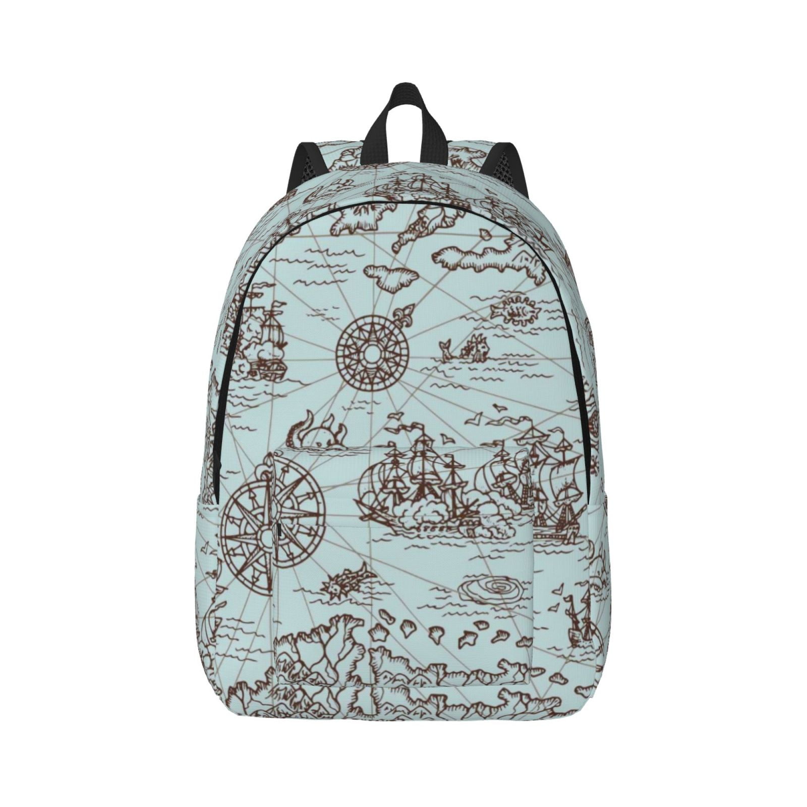 Laptop Travel Backpack Pirate Adventure Map Lightweight Backpack for ...