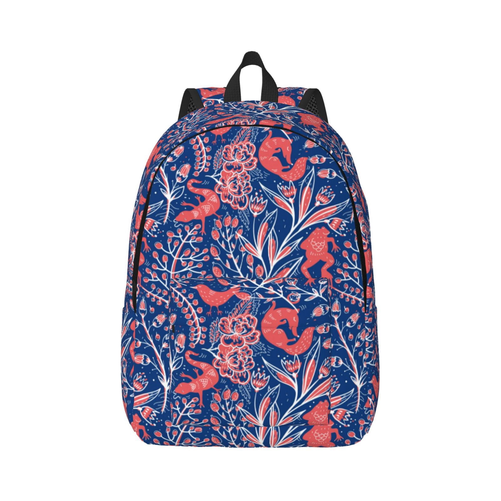 Laptop Travel Backpack Retro plants forest animals Lightweight Backpack ...