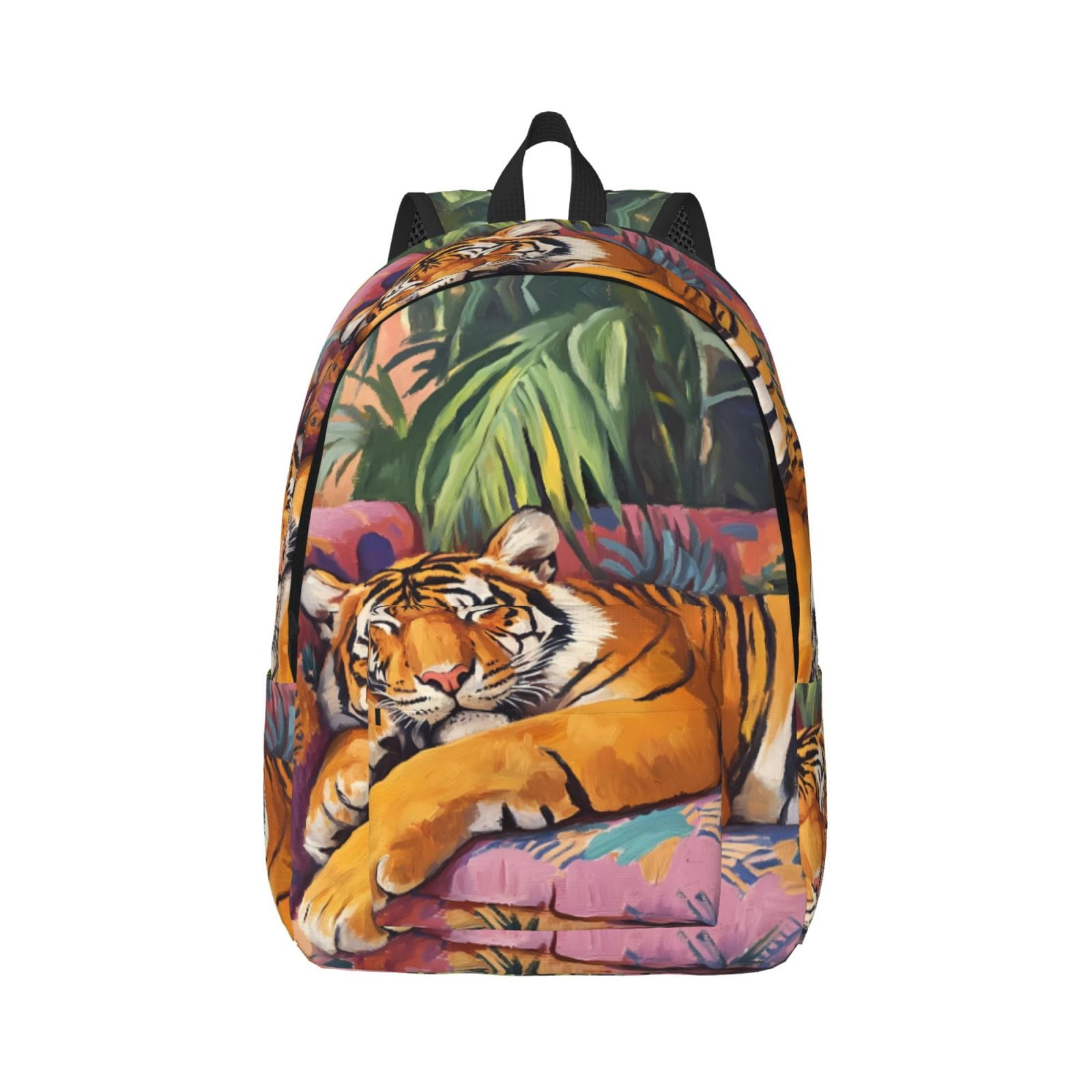 Laptop Travel Backpack Sleeping Tiger On Couch Lightweight Backpack for ...