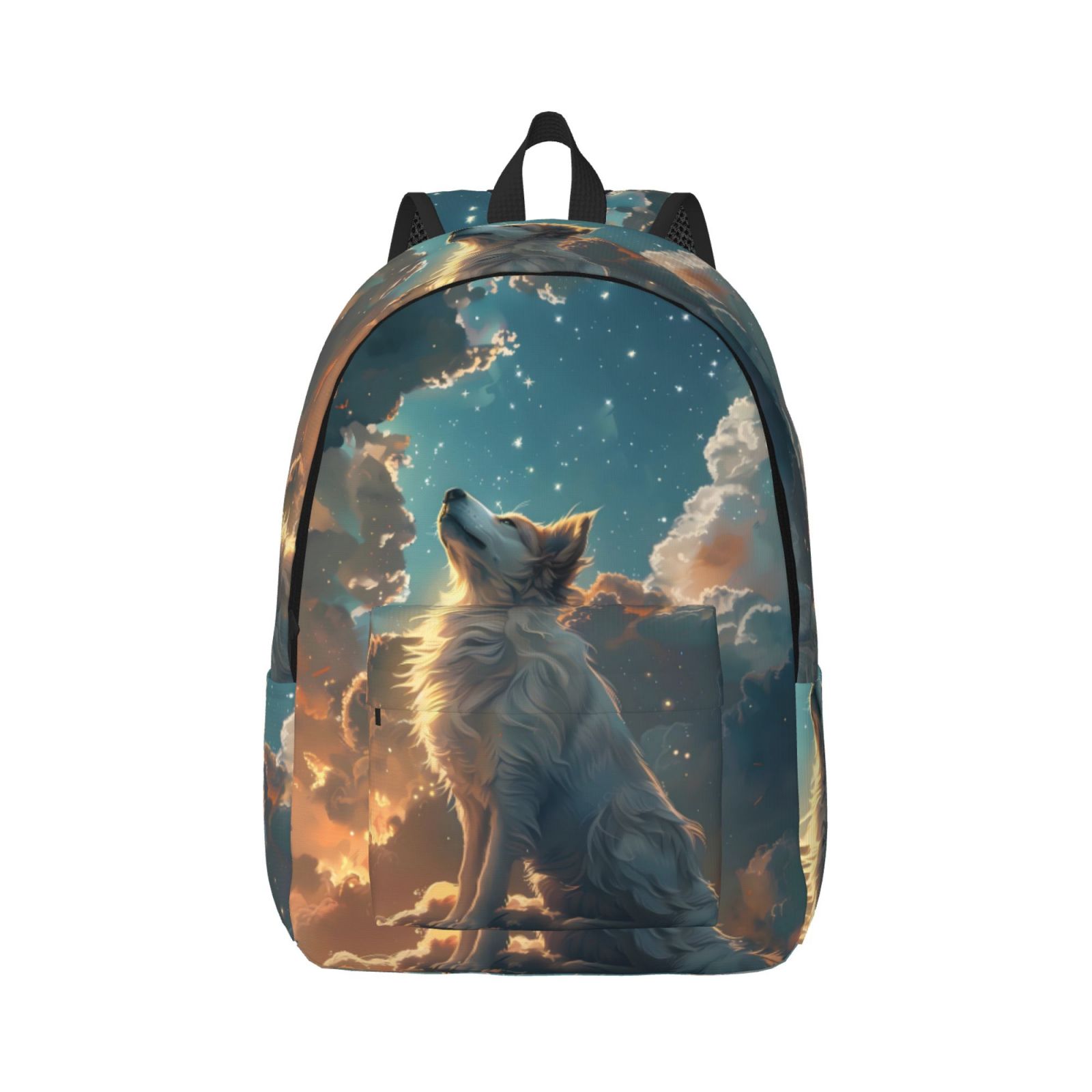 Laptop Travel Backpack Starry Sky Cloud Wolf Lightweight Backpack for ...