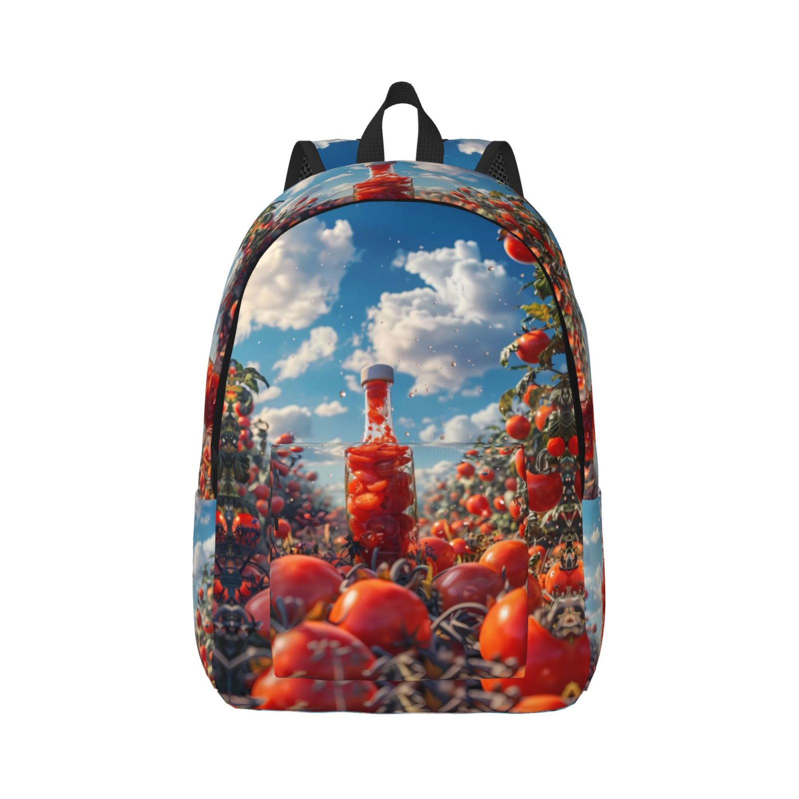 Laptop Travel Backpack Tomato Field Bottle Lightweight Backpack for ...