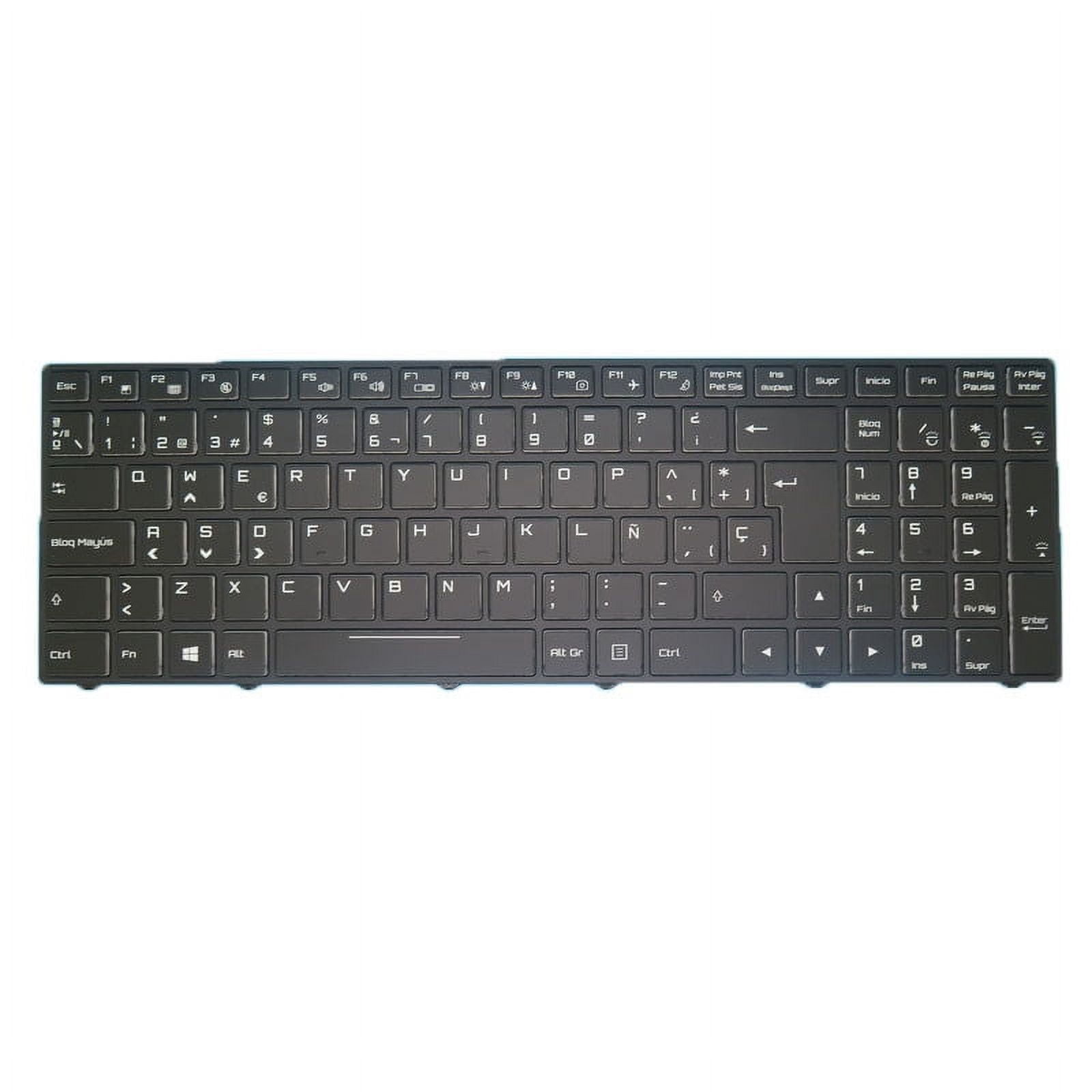 Laptop With Backlit Keyboard For Eluktronics N857HK1 Spanish SP Black ...