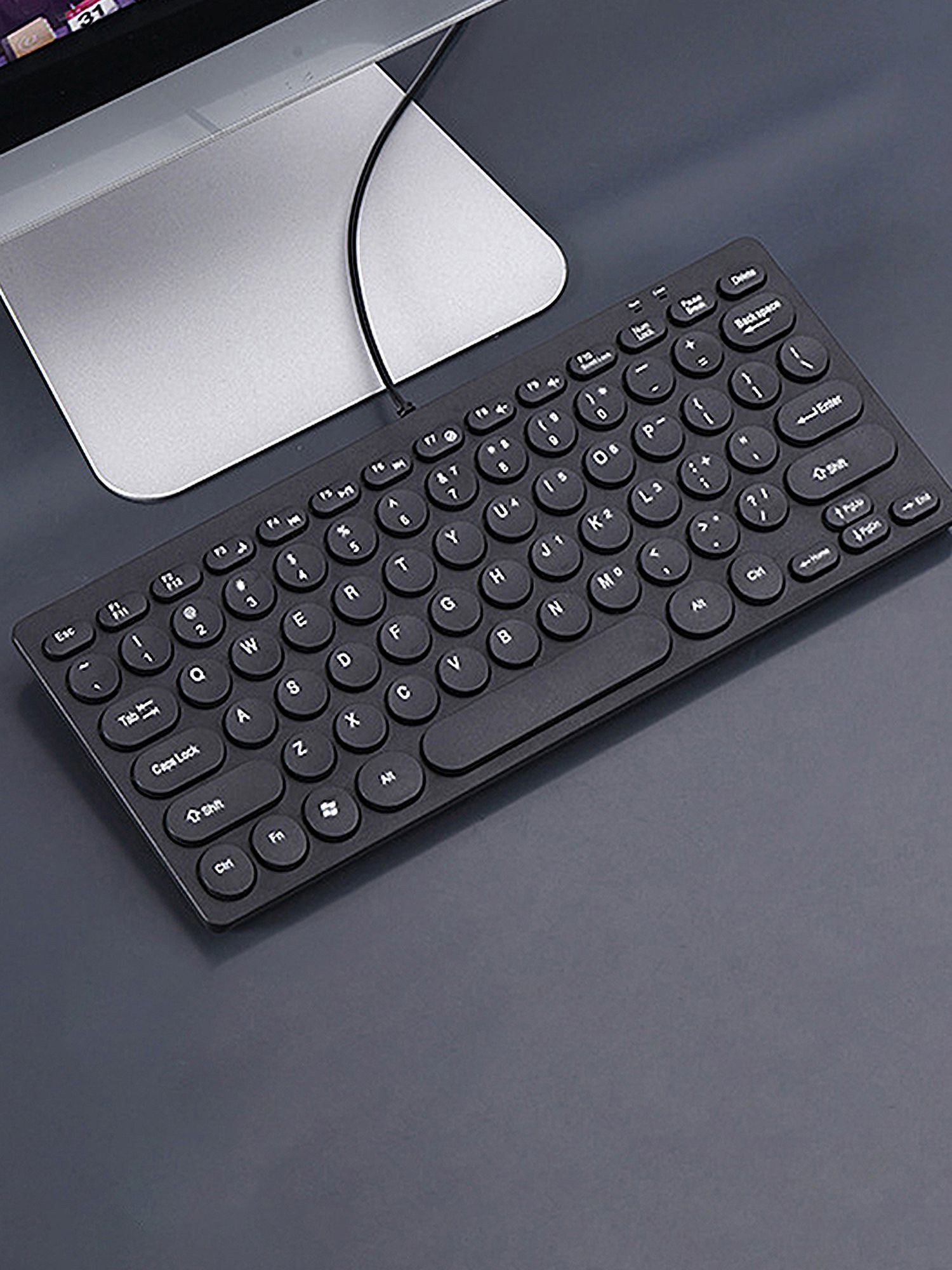 Laptop keyboard, USB interface, desktop computer office mute wired mini ...