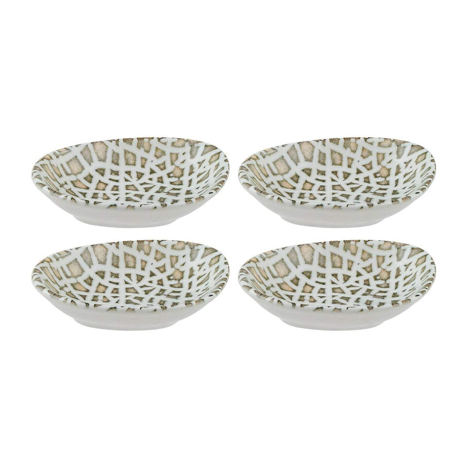Lapya Wood 4" x 3" x h:0.75" 1 oz. Organic Decorated Porcelain Bowl ...