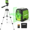 Lar Level with Tripod, 98Ft lf Leveling Green Line Cross Leveler Tool ...