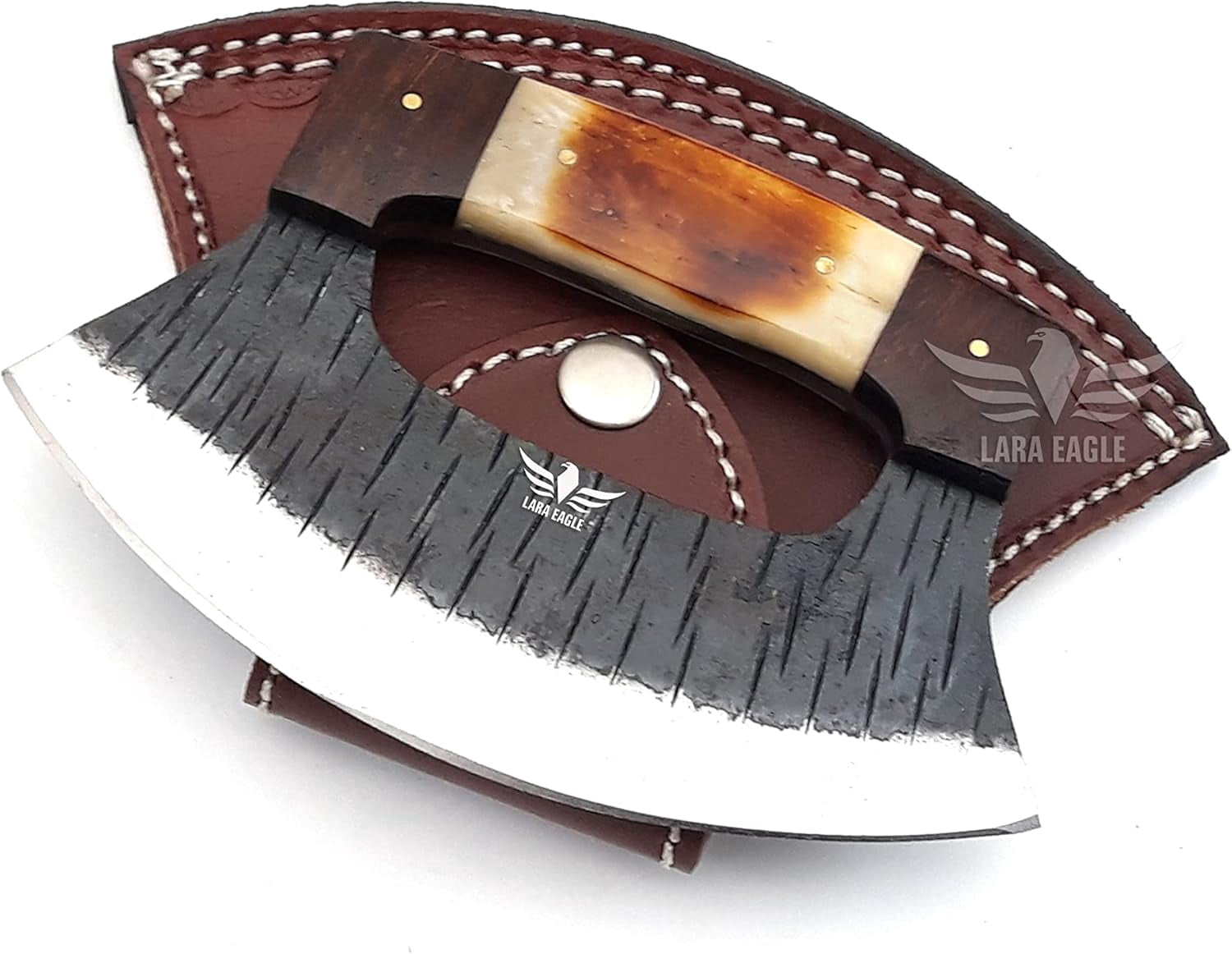 Lara Eagle Ulu Knife Handmade Carbon Steel with Celtic Knot Handle made ...