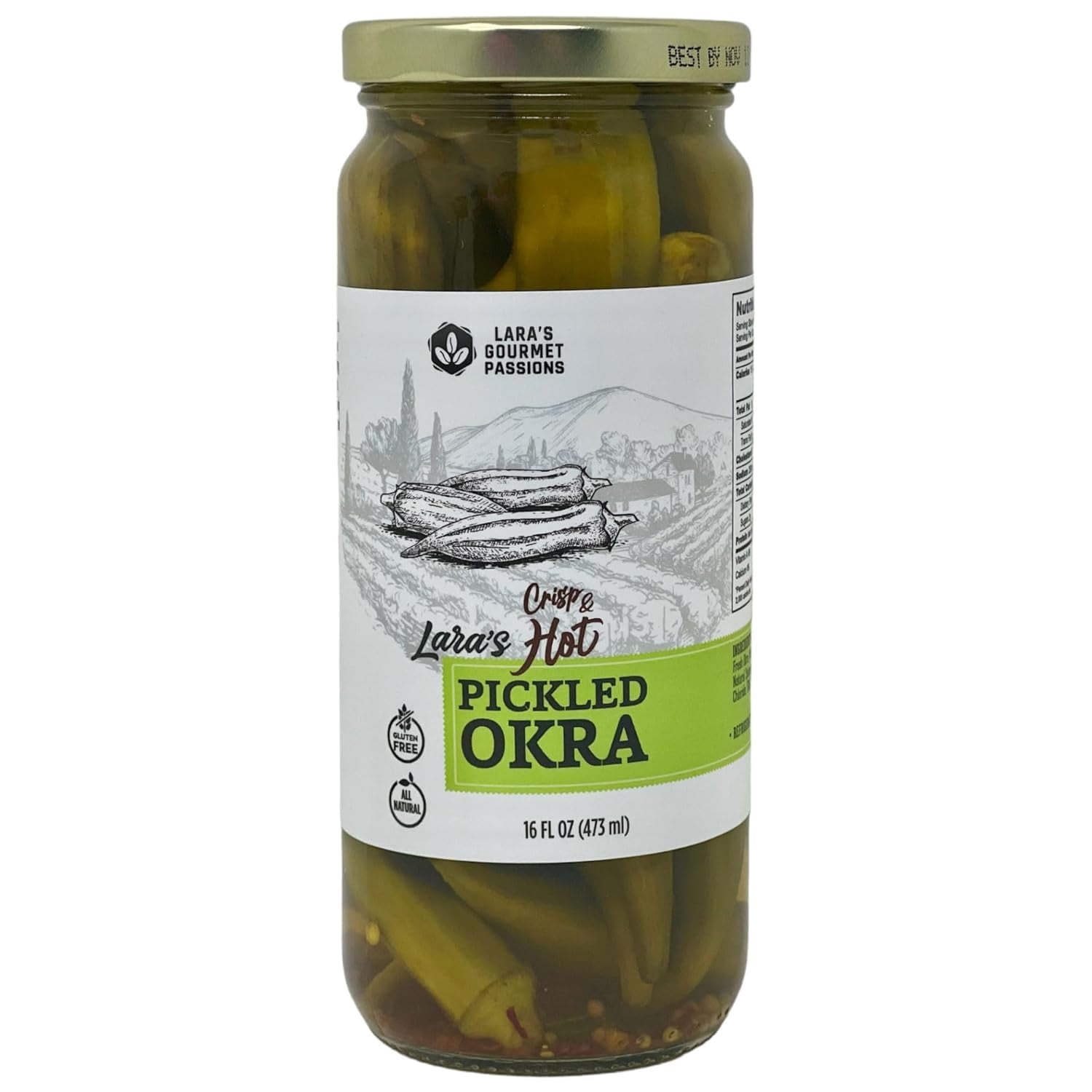 Lara's Crisp and Hot Pickled Okra – 16 fl oz - Walmart.com
