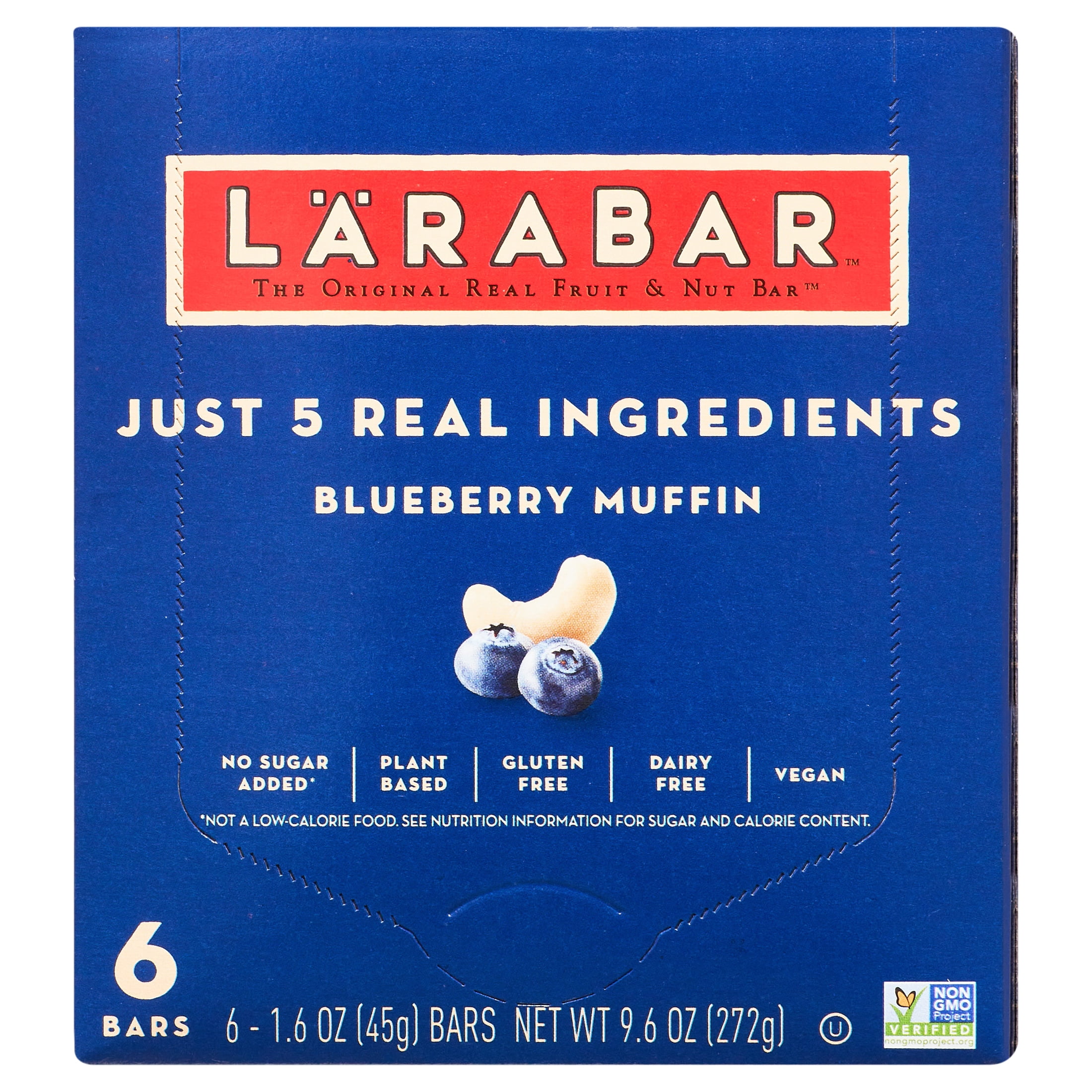 Larabar Blueberry Muffin, Gluten Free Vegan Fruit & Nut Bars, 6 ct ...