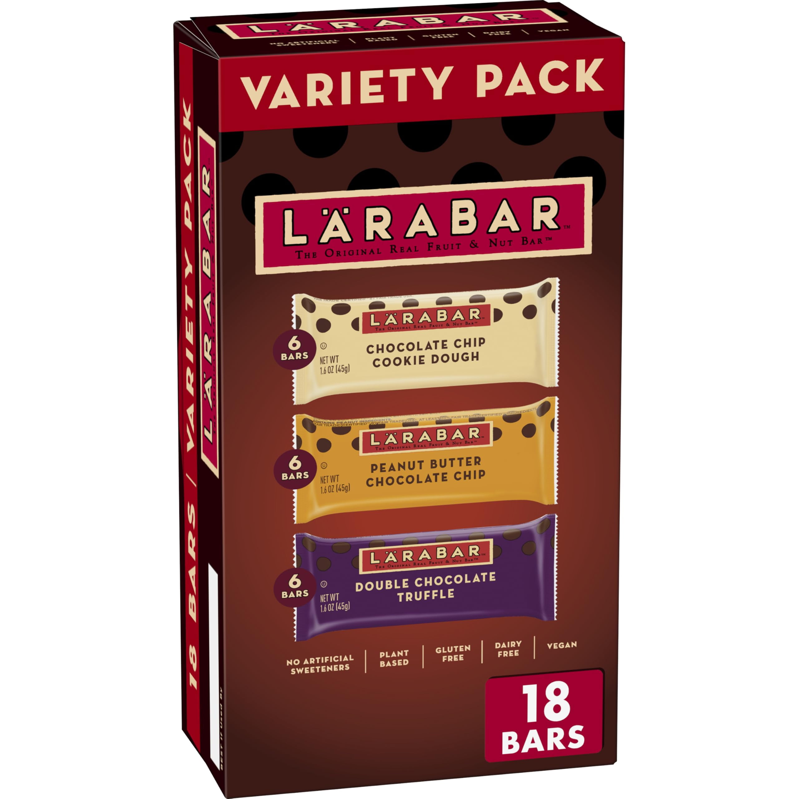 Larabar Chocolate Variety Pack, AKF18 Fruit and Nut Bars, Gluten Free ...