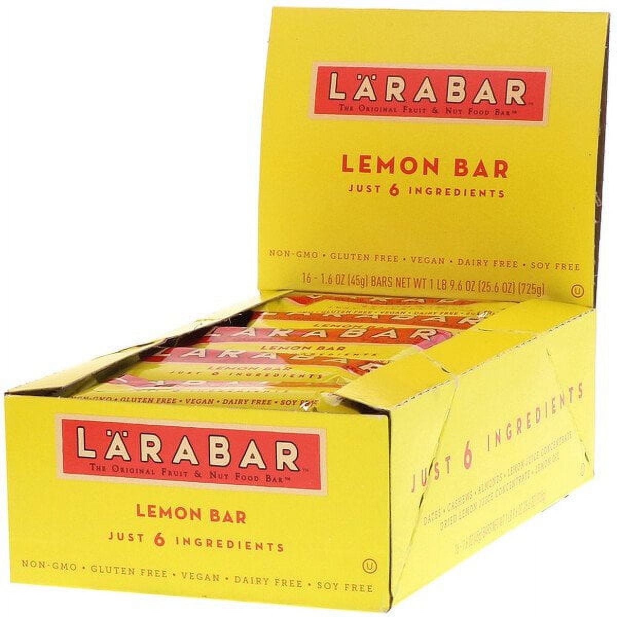Larabar Fruit & Nut Food Bar Gluten Free Lemon Bar 16 Bars Pack of 4 ...