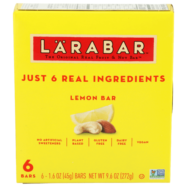 Larabar Lemon Bar 6 Pack Case 1.6 oz - Pack of 2 - Walmart.com