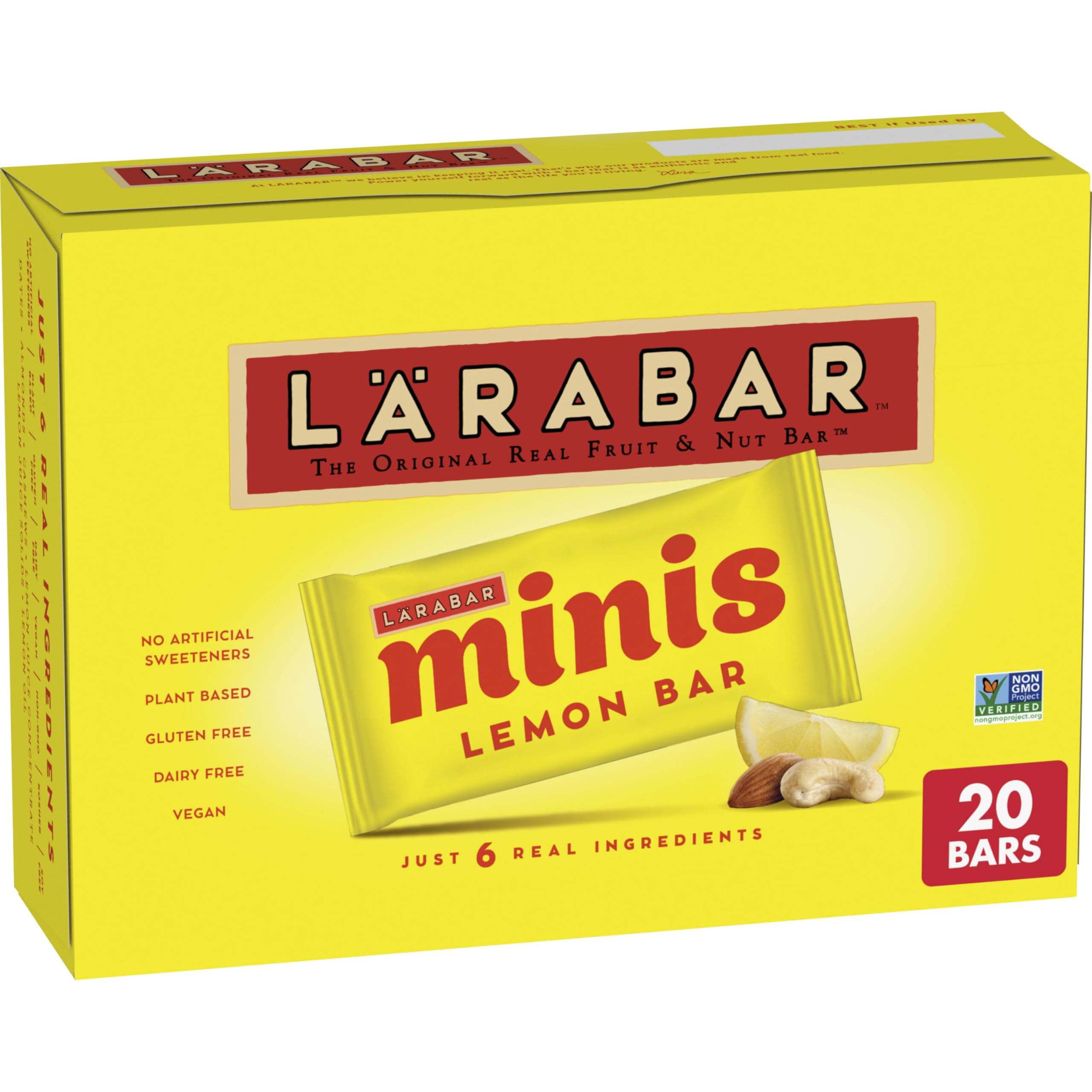 Larabar Minis, Lemon Bar, AIF9 Vegan and Gluten Free Snacks, 20 Mini ...