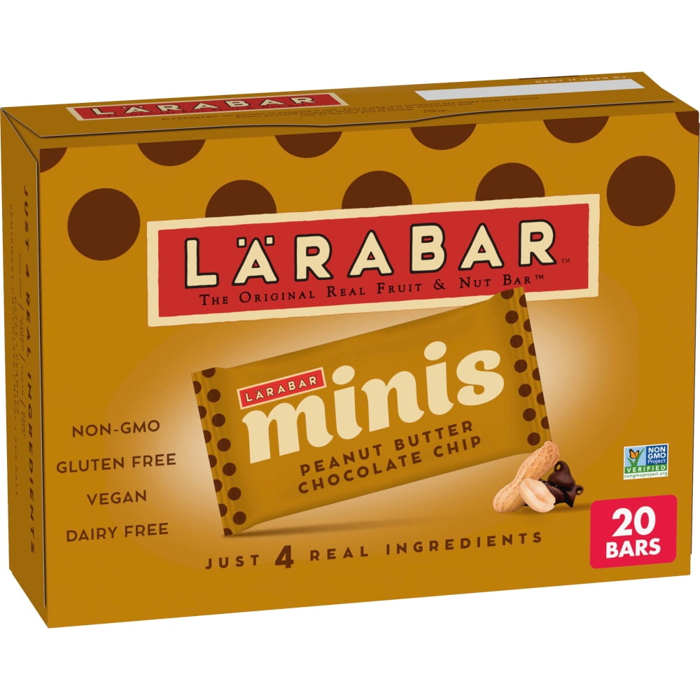 Larabar Minis Peanut Butter Chocolate Chip Fruit and Nut bars - Walmart.com