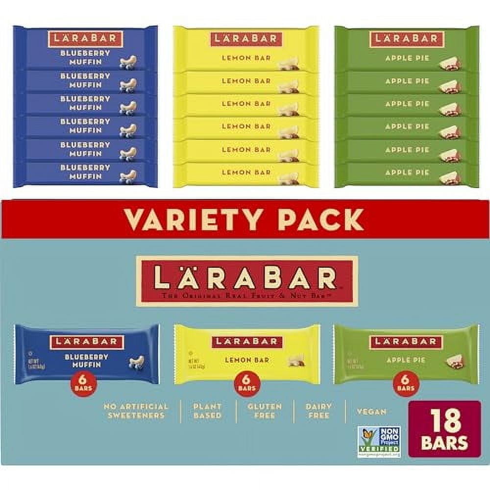 Larabar Variety Pack, Blueberry Muffin, Lemon Bar, Apple Pie, Fruit ...