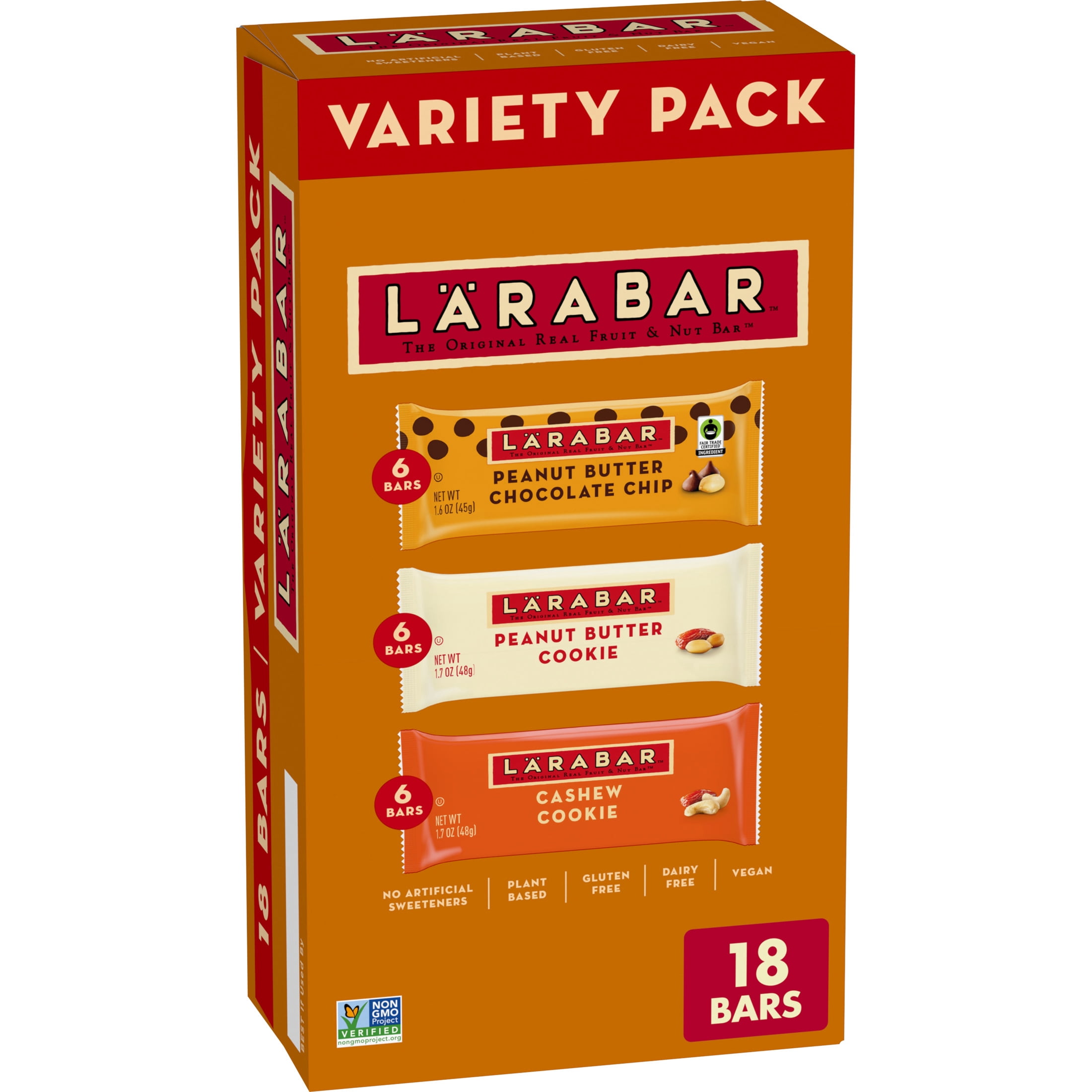 Larabar Fruit and Nut Bars Variety Pack, Gluten Free and Vegan, 30 oz ...