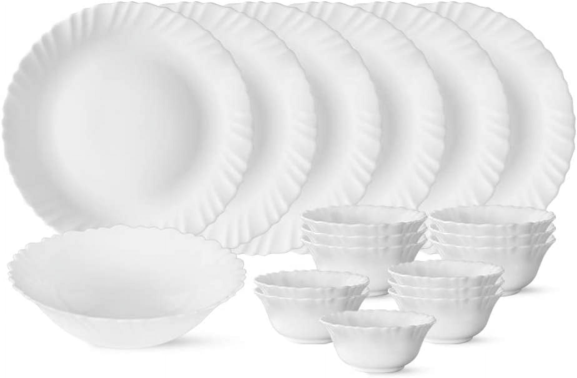 Larah 19 Pieces Signature Dinnerware Set For 6, Chip Resistant ...