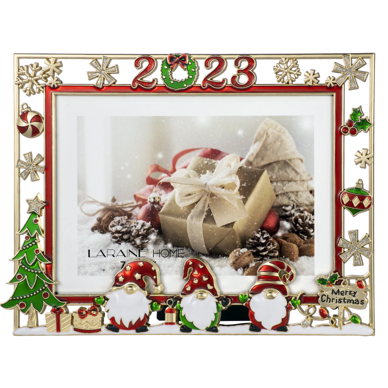 Laraine 5x7 Picture Frame Christmas Photo Frame (Gnome,Gold) - Walmart.com