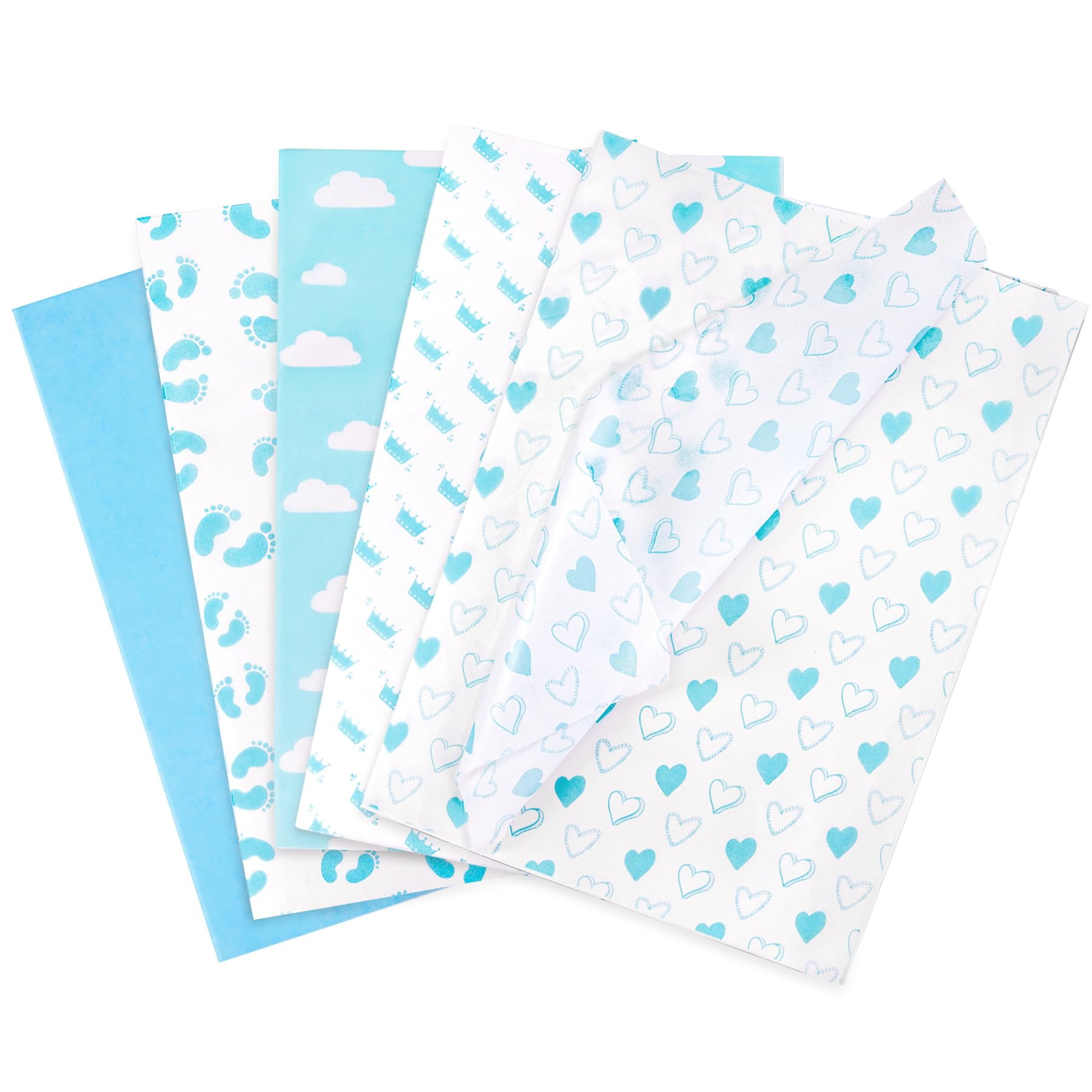 Larcenciel Tissue Paper, 50 AIF9 Pcs Baby Feet Tissue Paper for Gift ...