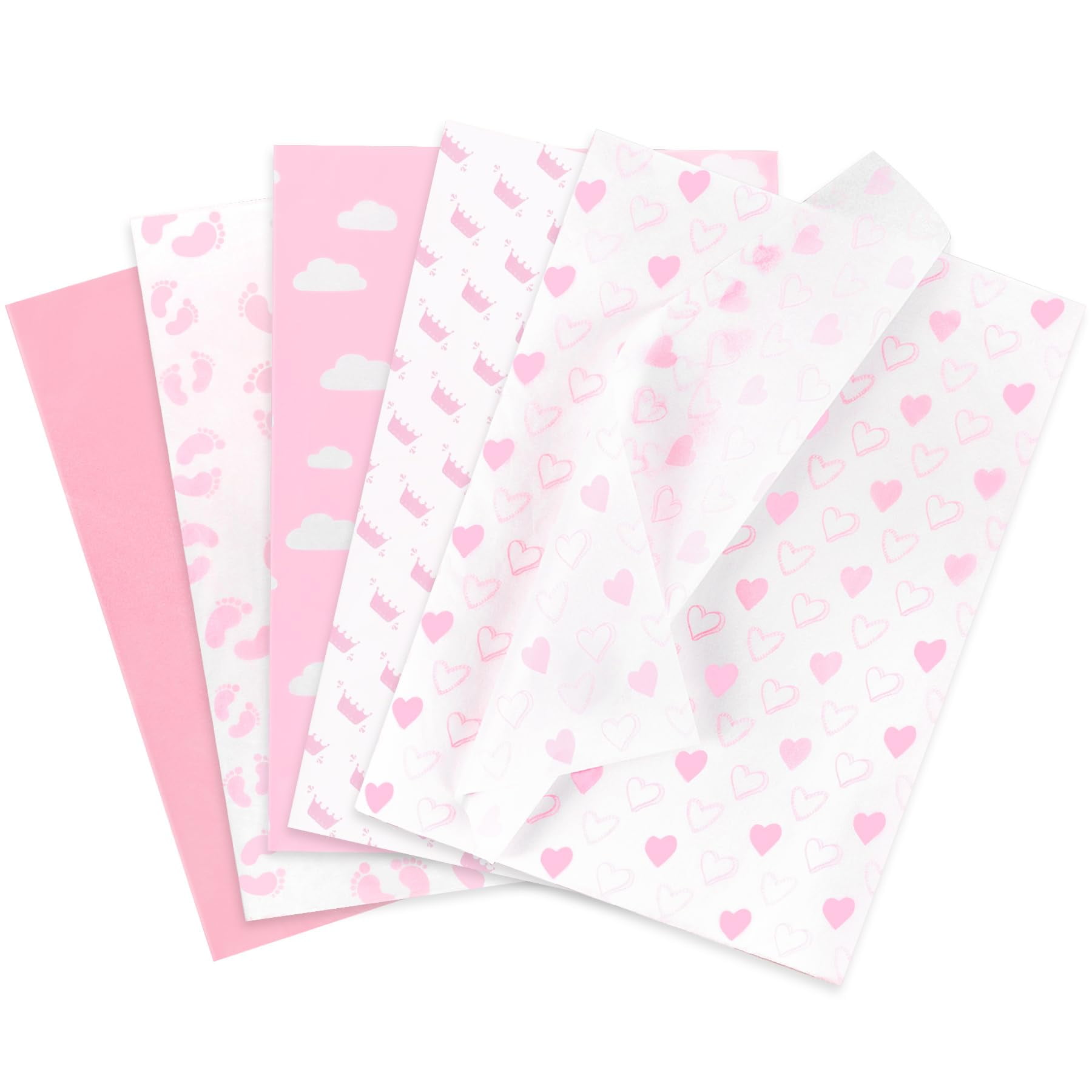 Larcenciel Tissue Paper, 50 JKF25 Pcs Baby Feet Tissue Paper for Gift ...