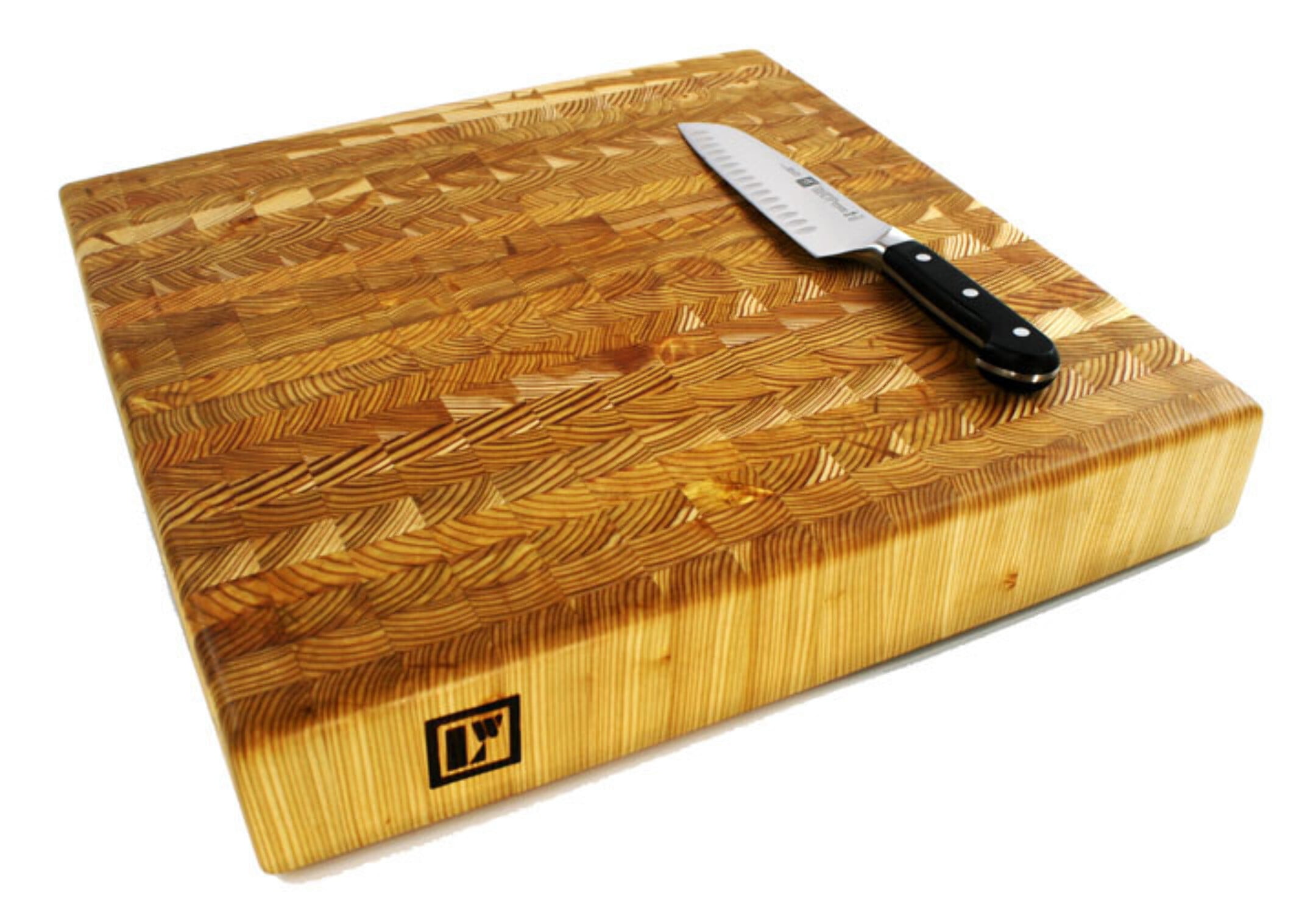 Larch Wood End Grain Butcher Block 18 x 18 x 3 - Walmart.com