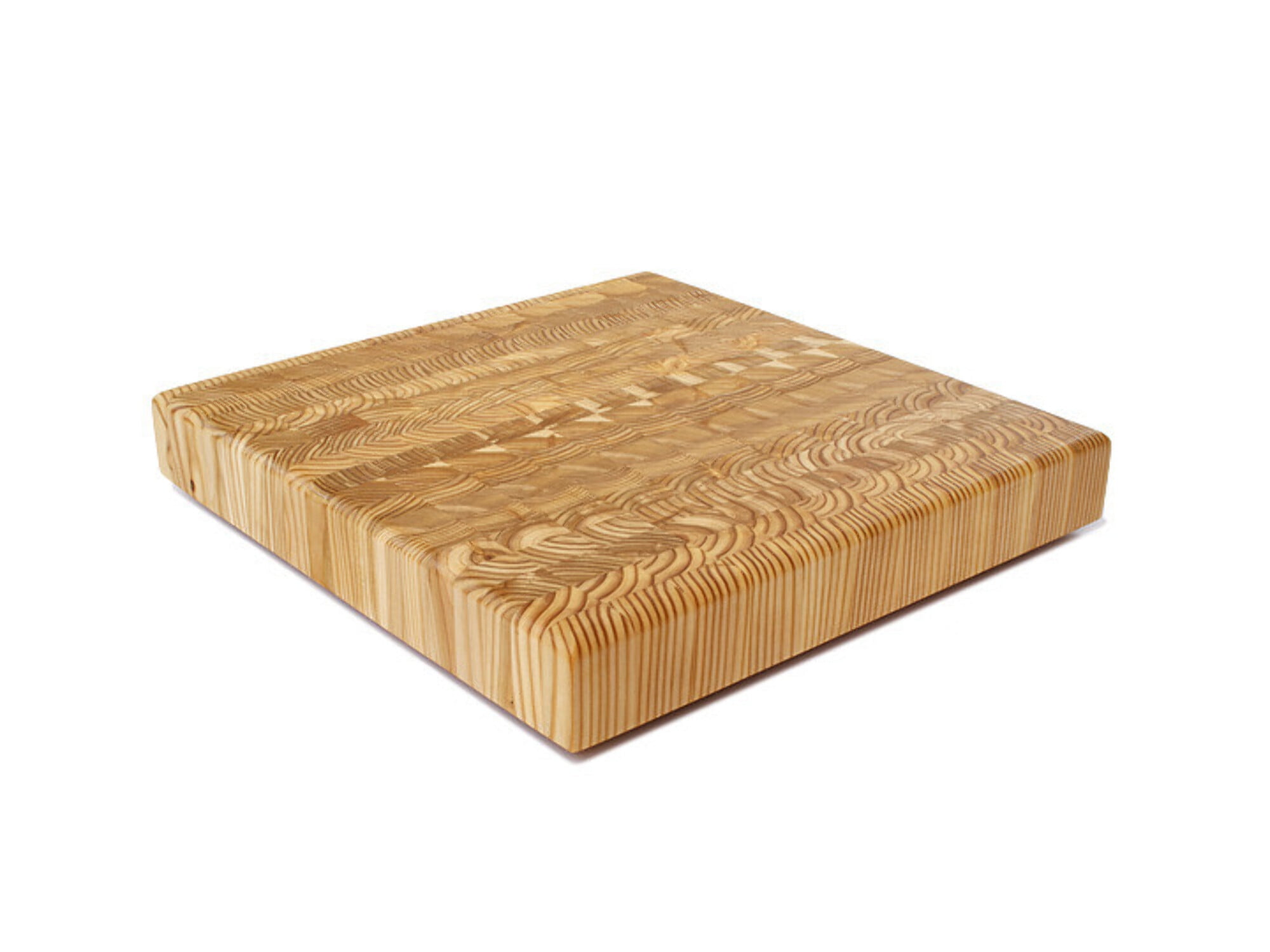 Larchwood Heirloom 14'' Square Cutting Board, Handcrafted, End-Grain ...