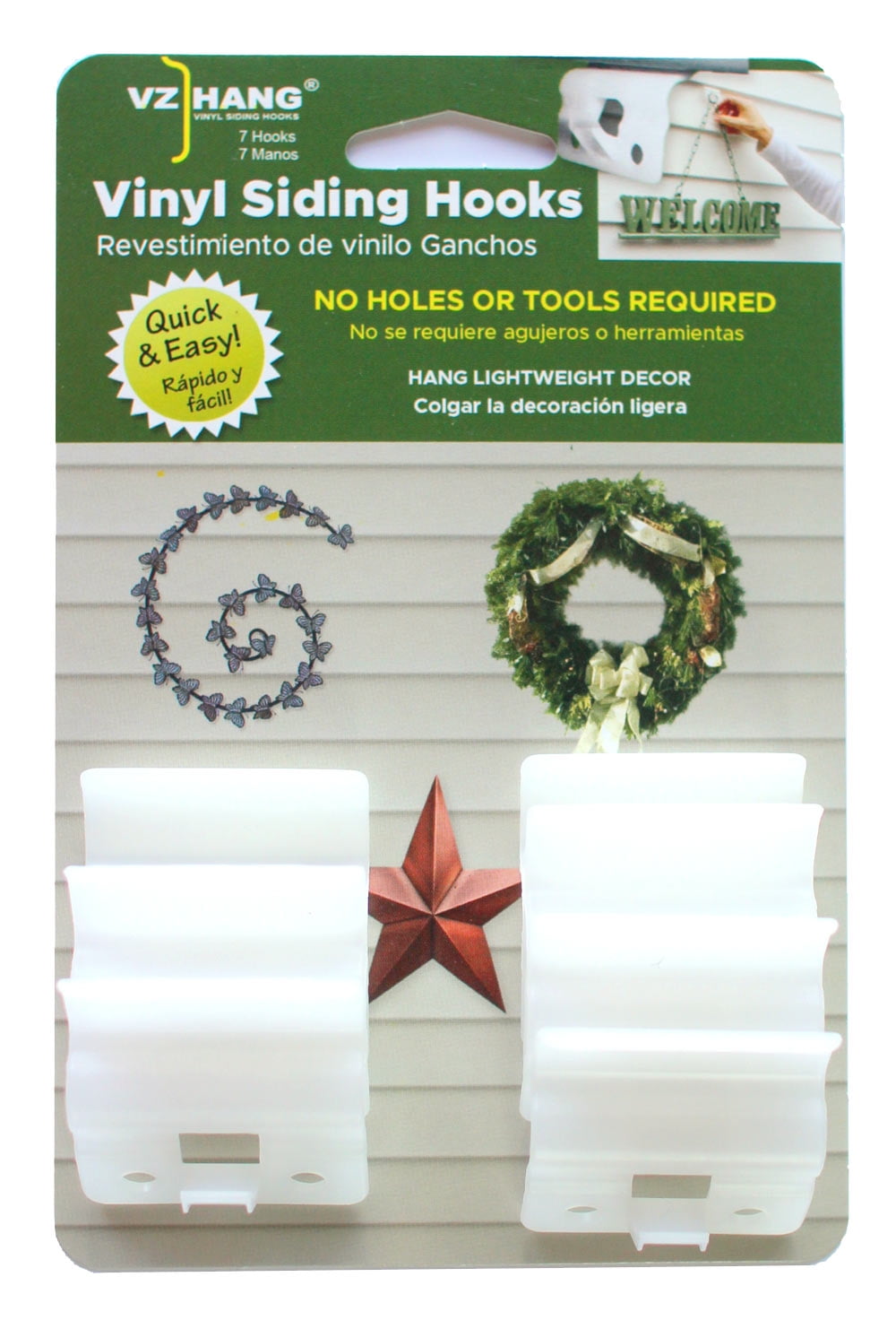 Larco Products VZ Hang Removable Siding Hooks, Vinyl White, 10 Pieces ...