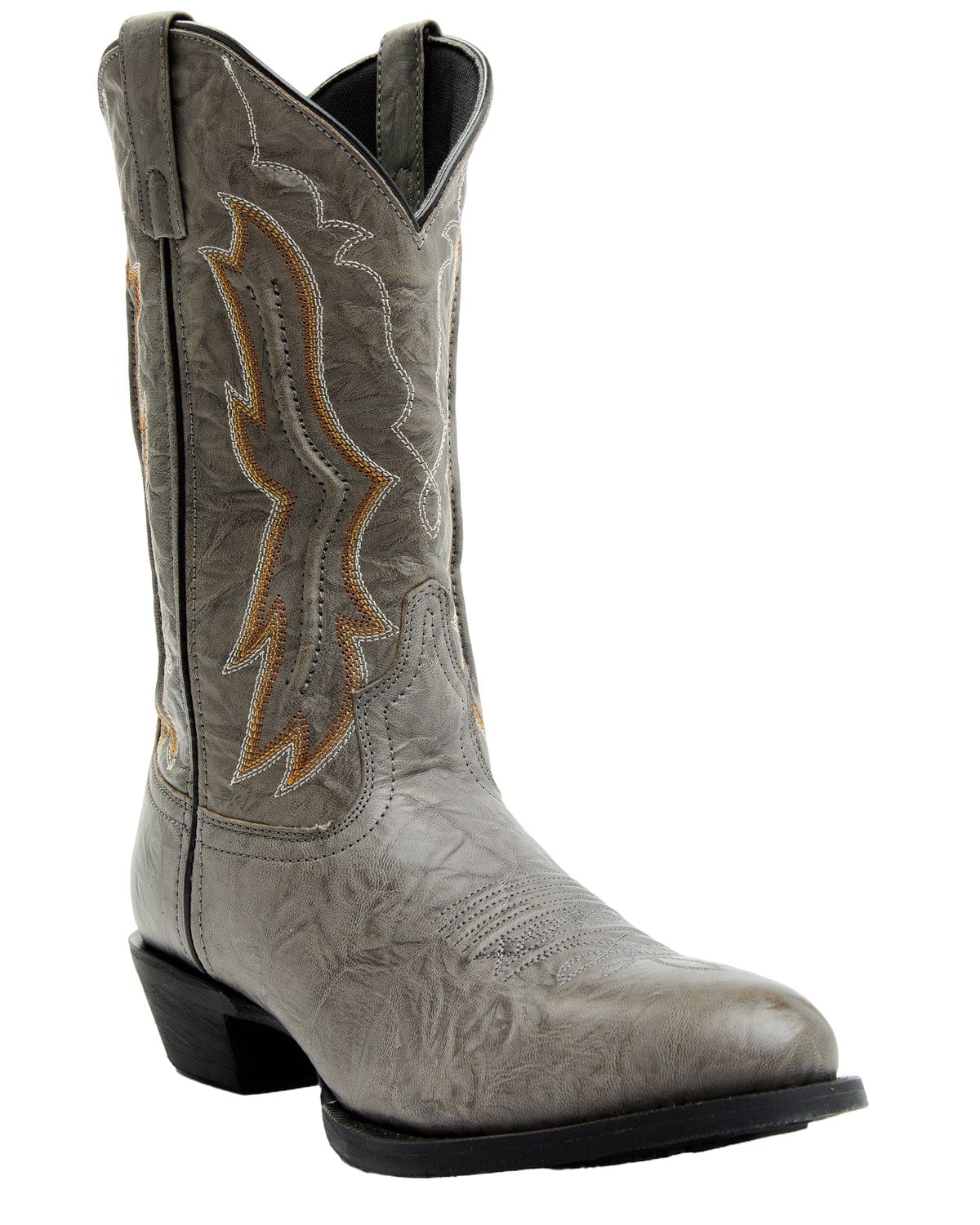 Laredo Men's Fancy Stitch Western Boot Round Toe Grey 9.5 D(M) US ...