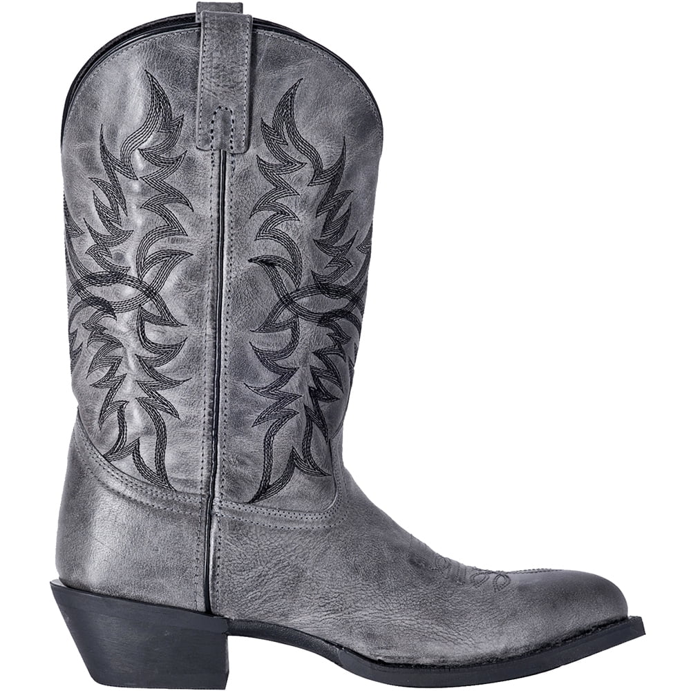 Laredo Men's Western Harding Waxed Leather Round Toe Cowboy Boots, Mid ...