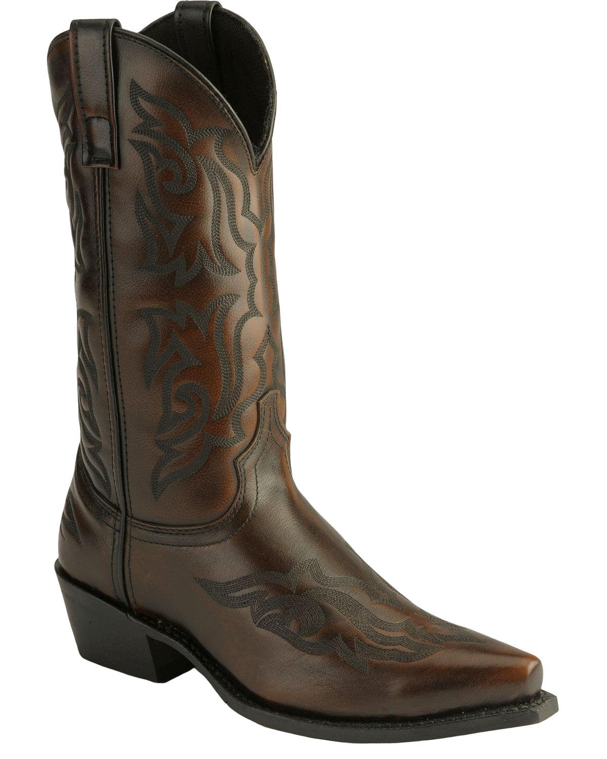 Laredo Men's Hawk Western Boot Snip Toe Burnt Apple 13 EE US - Walmart.com