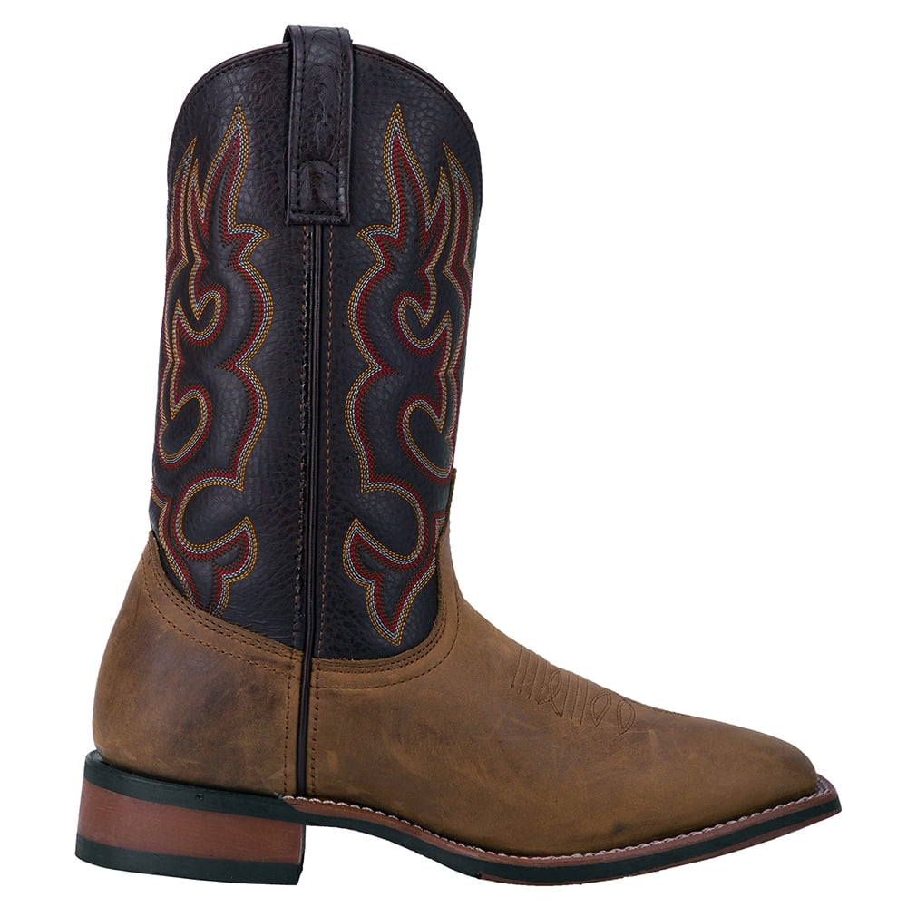 Laredo Mens Lodi Embroidered Square Toe Cowboy Mid Calf Boots - Walmart.com