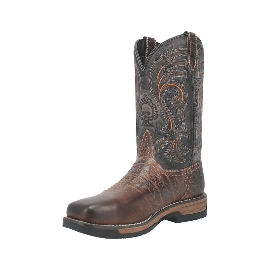 Laredo Western Boots Mens 11" Shaft Square Toe Stitch Brown Black 6820 ...