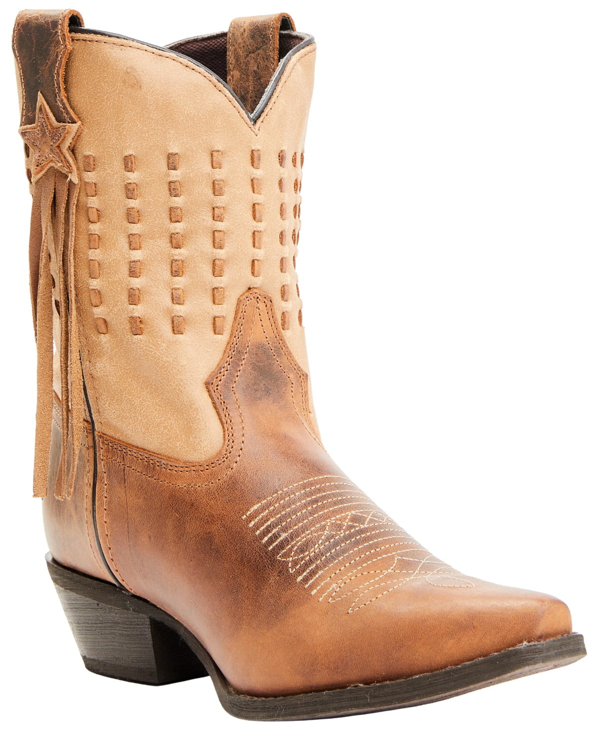 Laredo Women's Fringe Western Performance Boot Snip Toe Brown 7 1/2 M ...