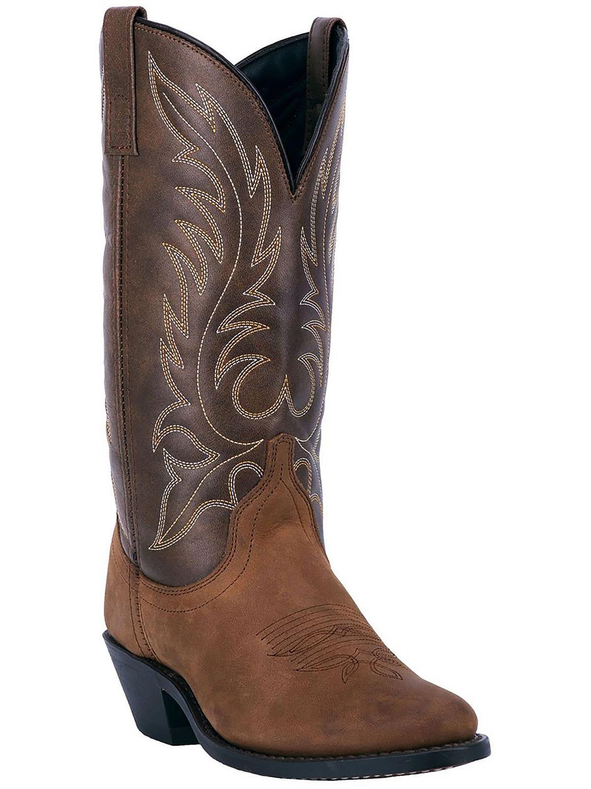Laredo Womens Kadi Leather Almond Toe Cowboy, Western Boots - Walmart.com