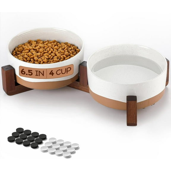 Cat Feeding Bowls Raised Feeder Dish Stainless Steel Bowl Microwave ...