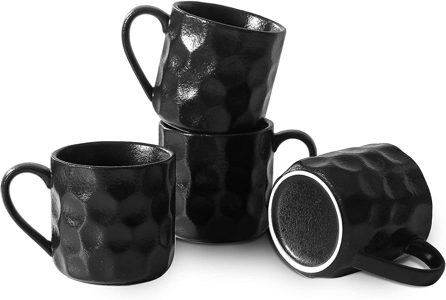Lareina Ceramic Large Latte Mug Set of 4, 12oz Coffee Mugs for Men ...